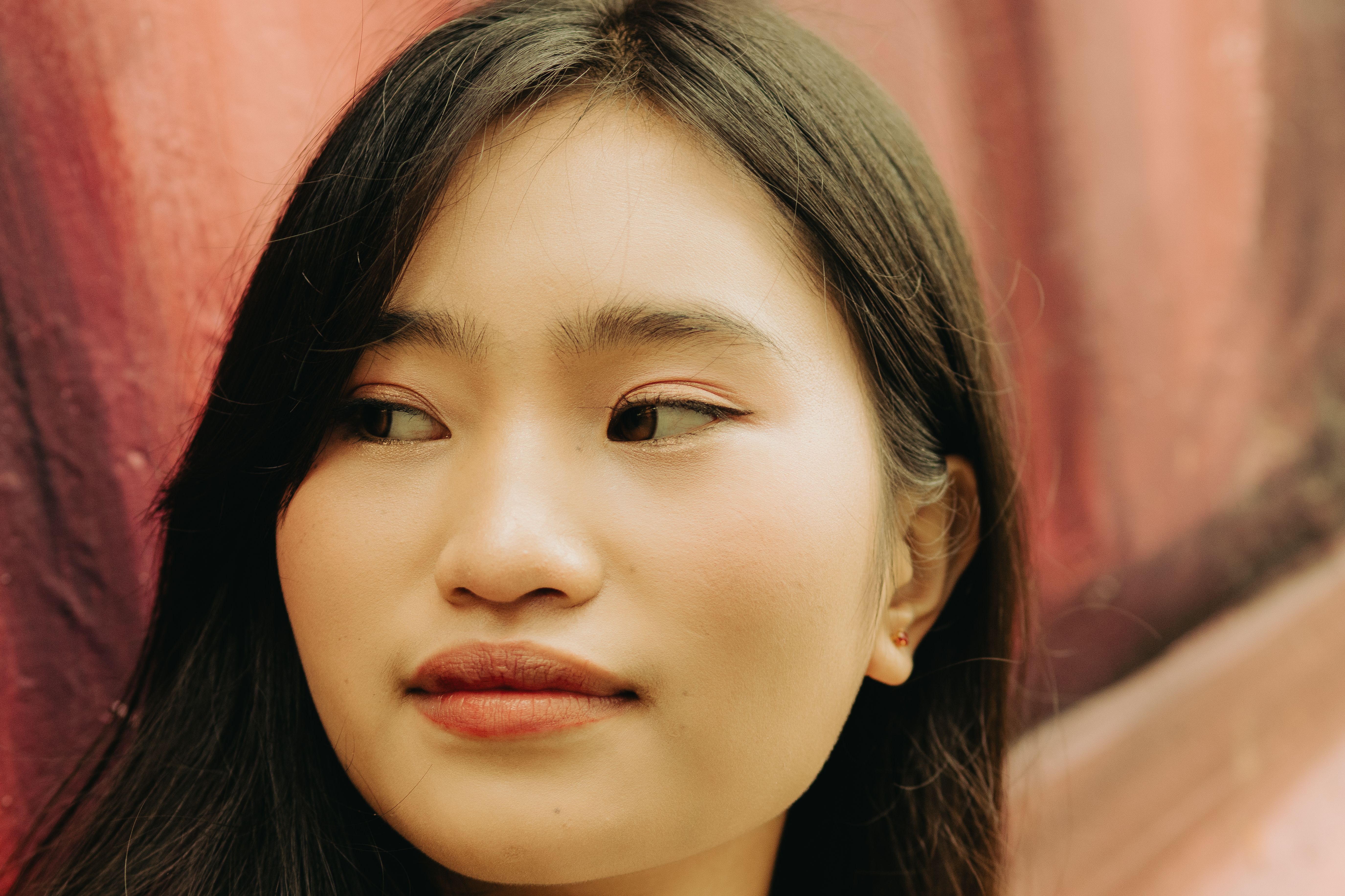 Woman with Long Hair over Face · Free Stock Photo