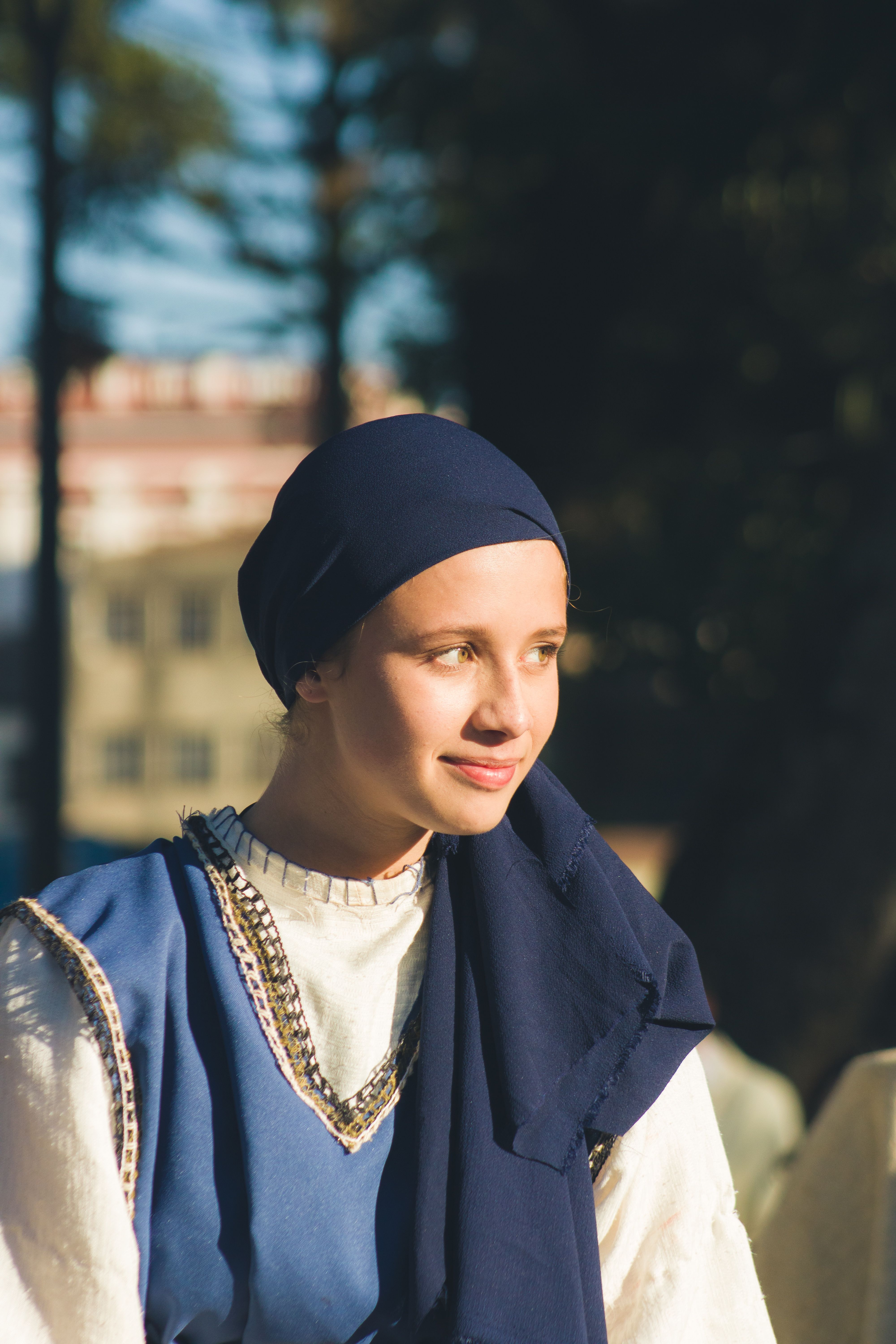A Woman Wearing a White Headscarf · Free Stock Photo