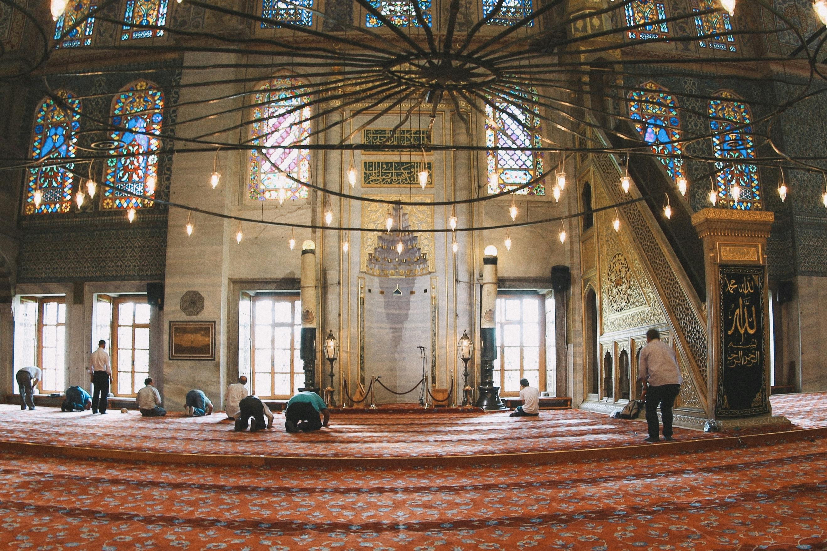 People Praying in a Mosque · Free Stock Photo
