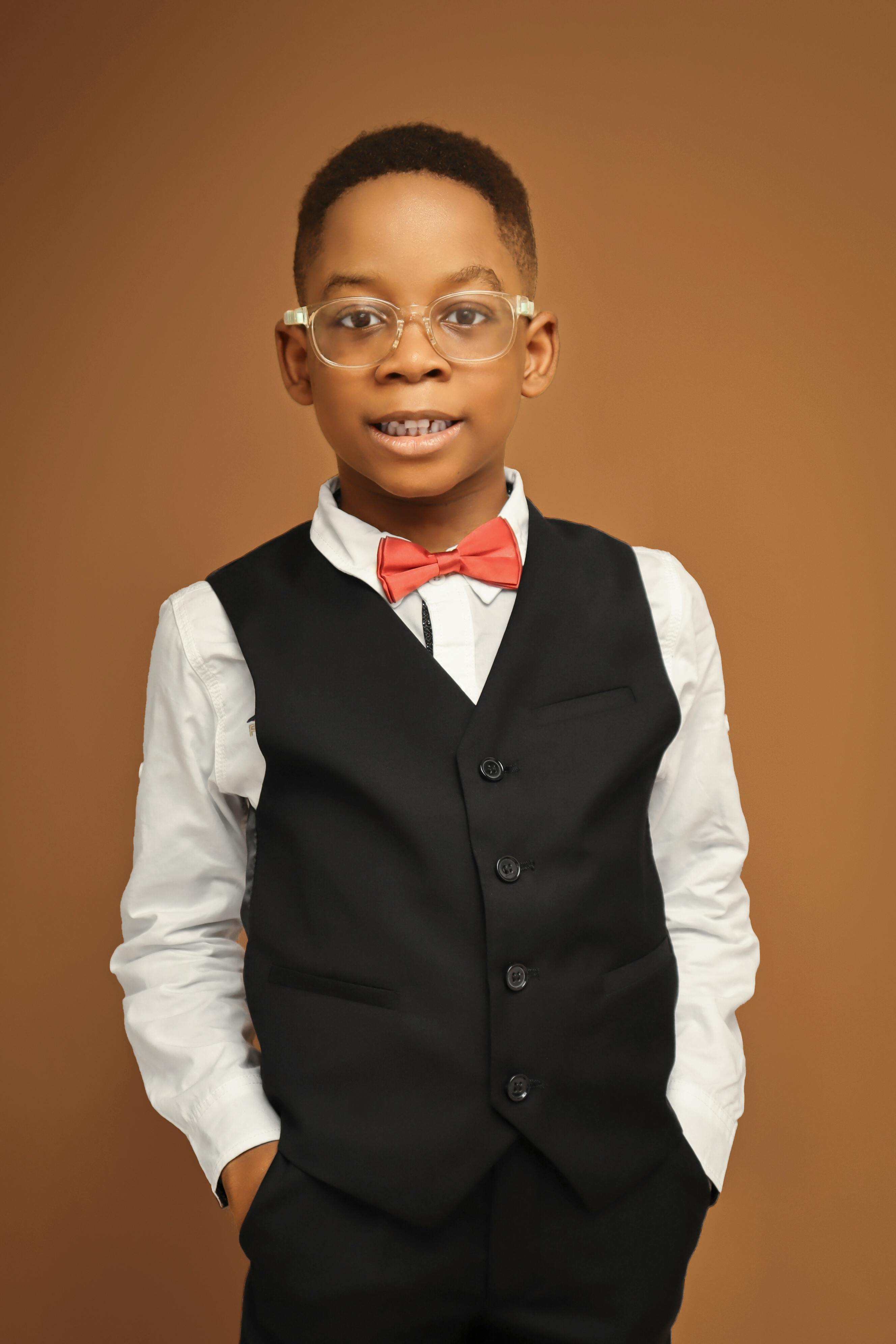 Portrait of Boy in Shirt with Vest · Free Stock Photo