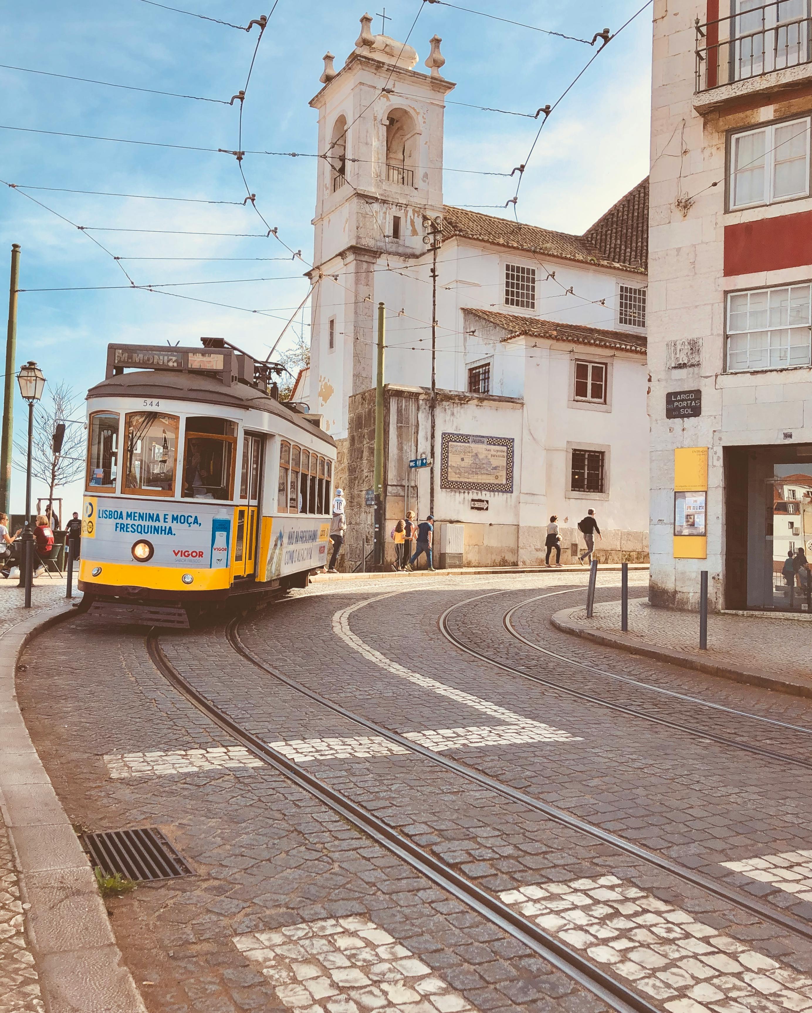 View from Back of Tram at the City · Free Stock Photo