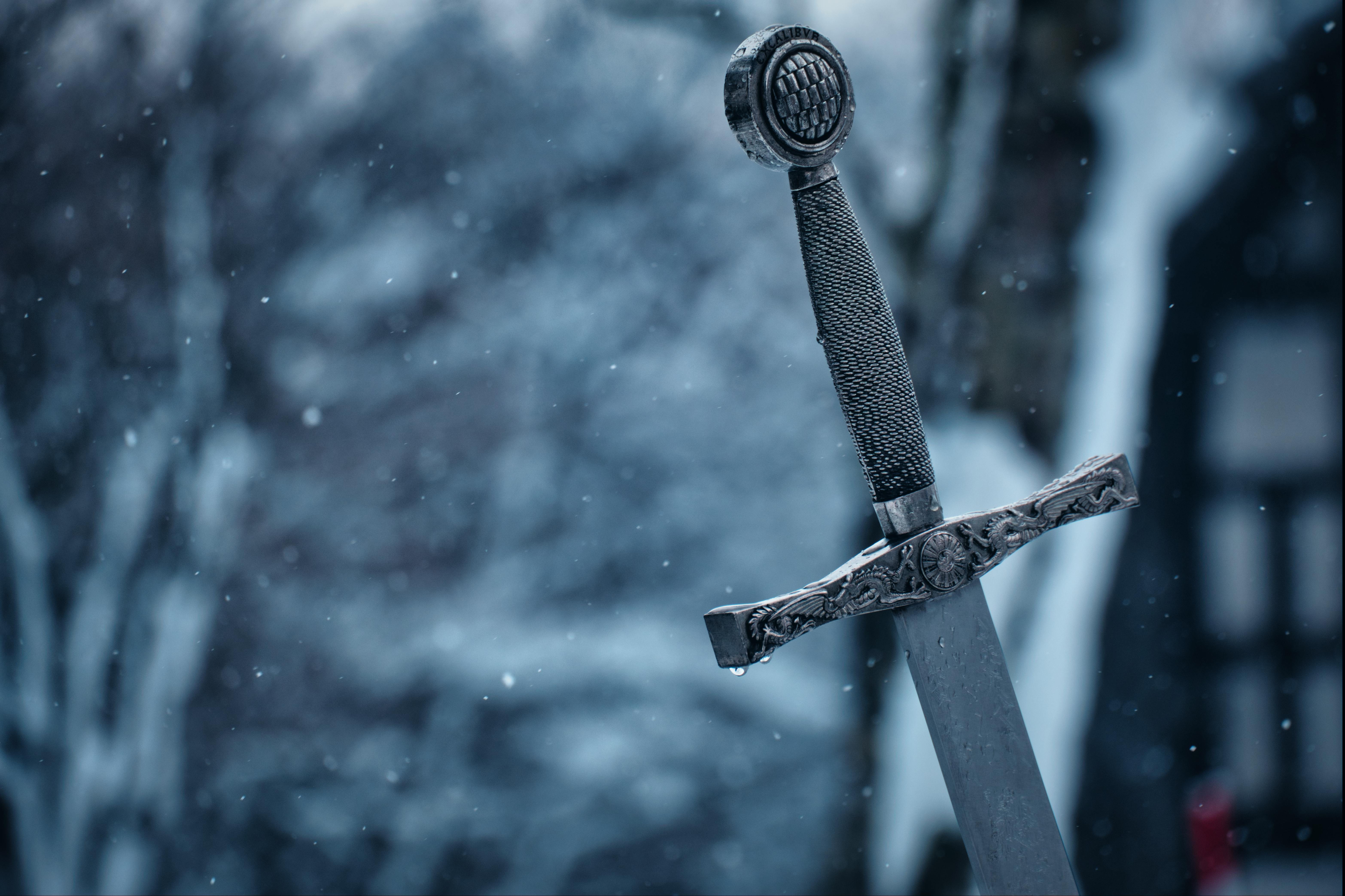 Gothic Sword in Winter · Free Stock Photo