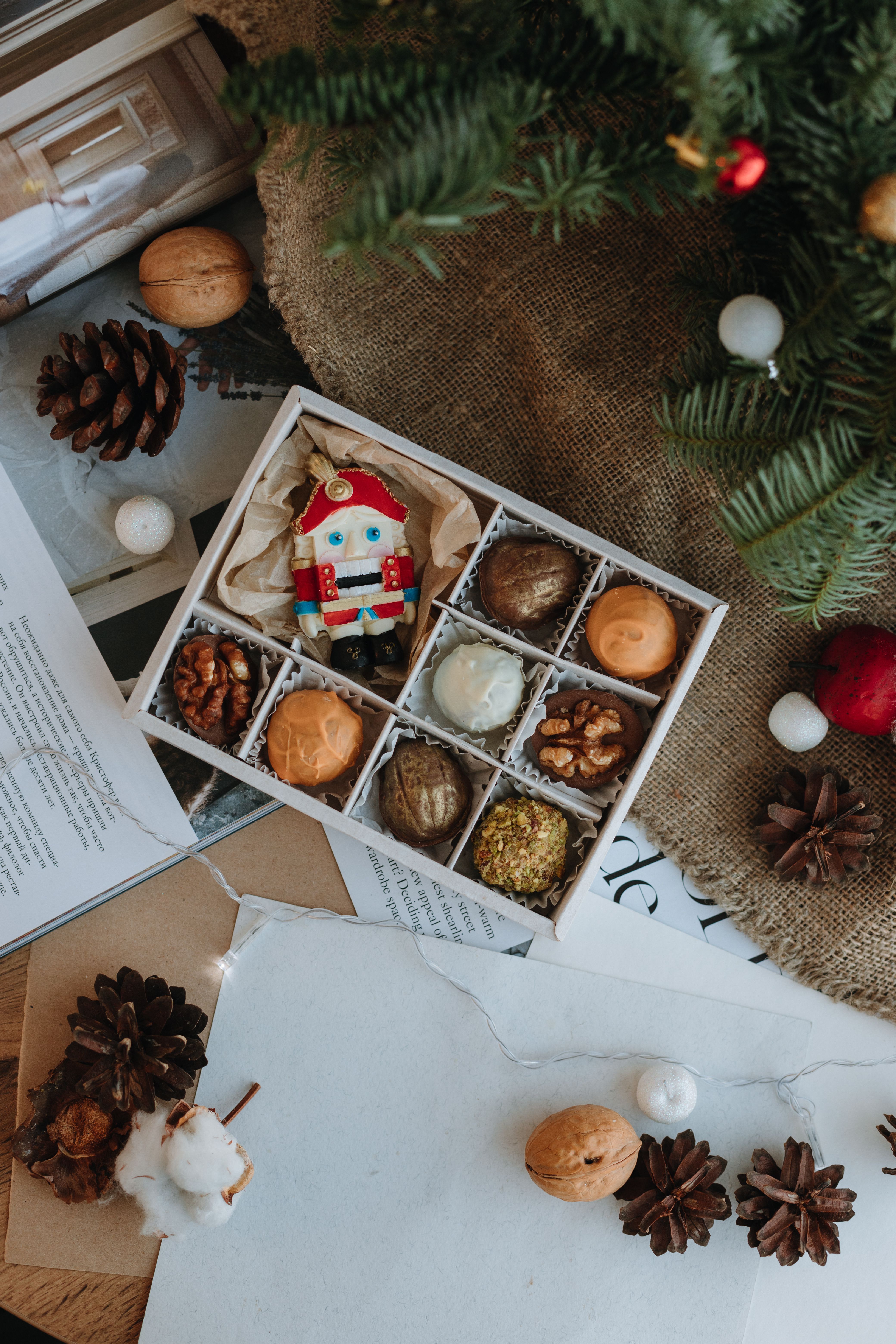 Christmas Pralines in a Box · Free Stock Photo