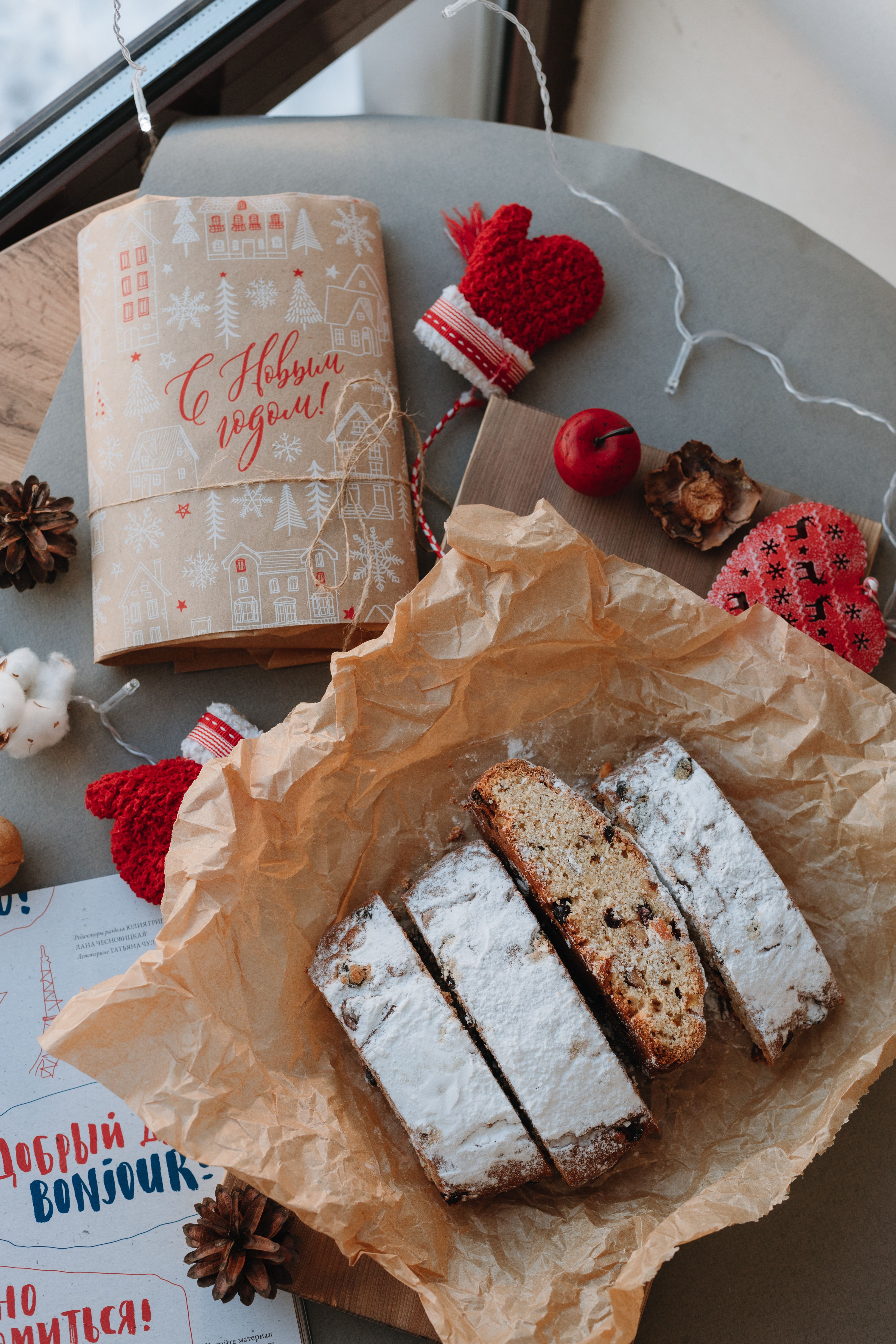 Christmas Cake on Paper · Free Stock Photo