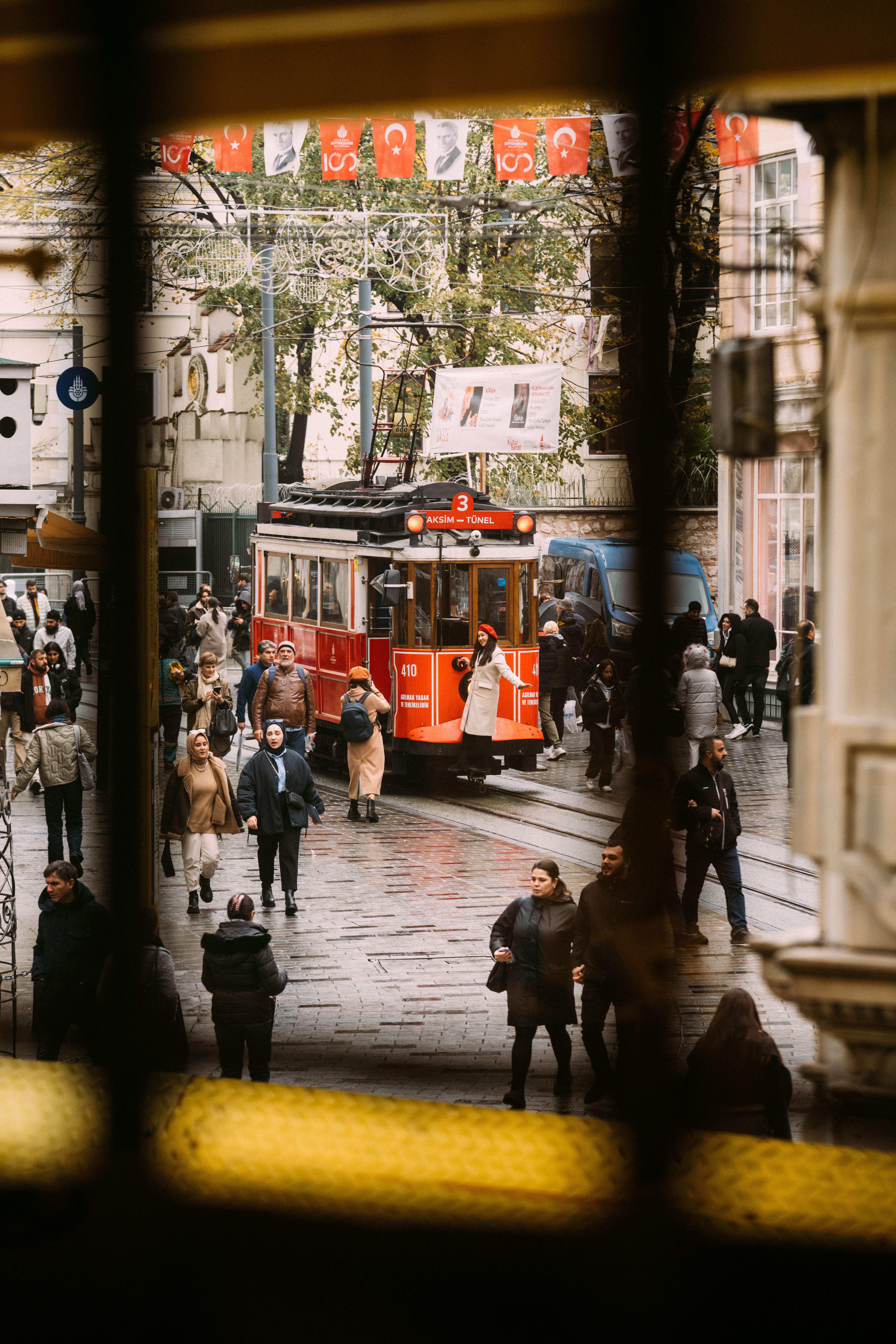 Tram and Pedestrians on a Busy Street in Istanbul, Turkey · Free Stock ...