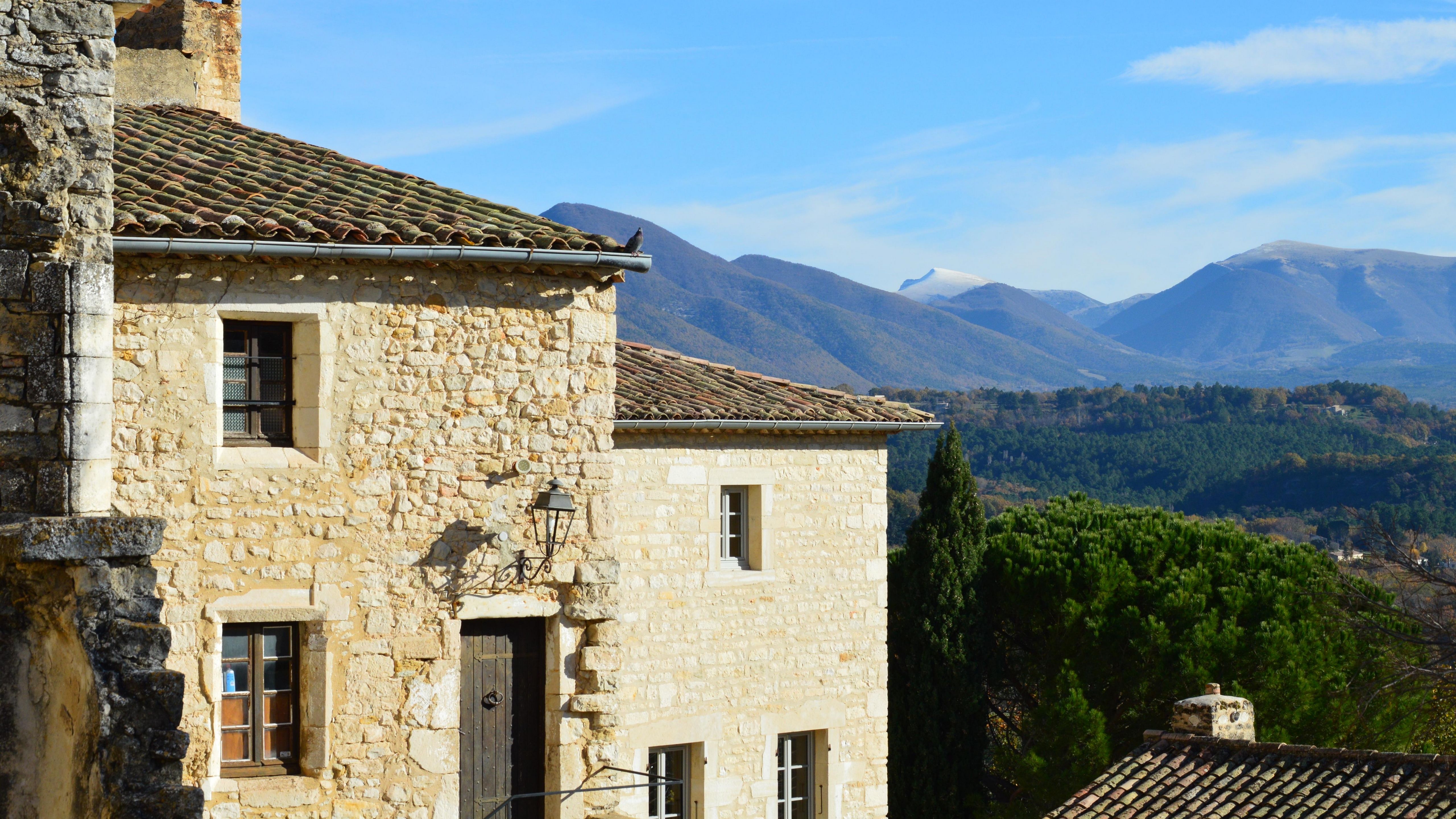 Facade of Stone Buildings in a Village in Mountains · Free Stock Photo