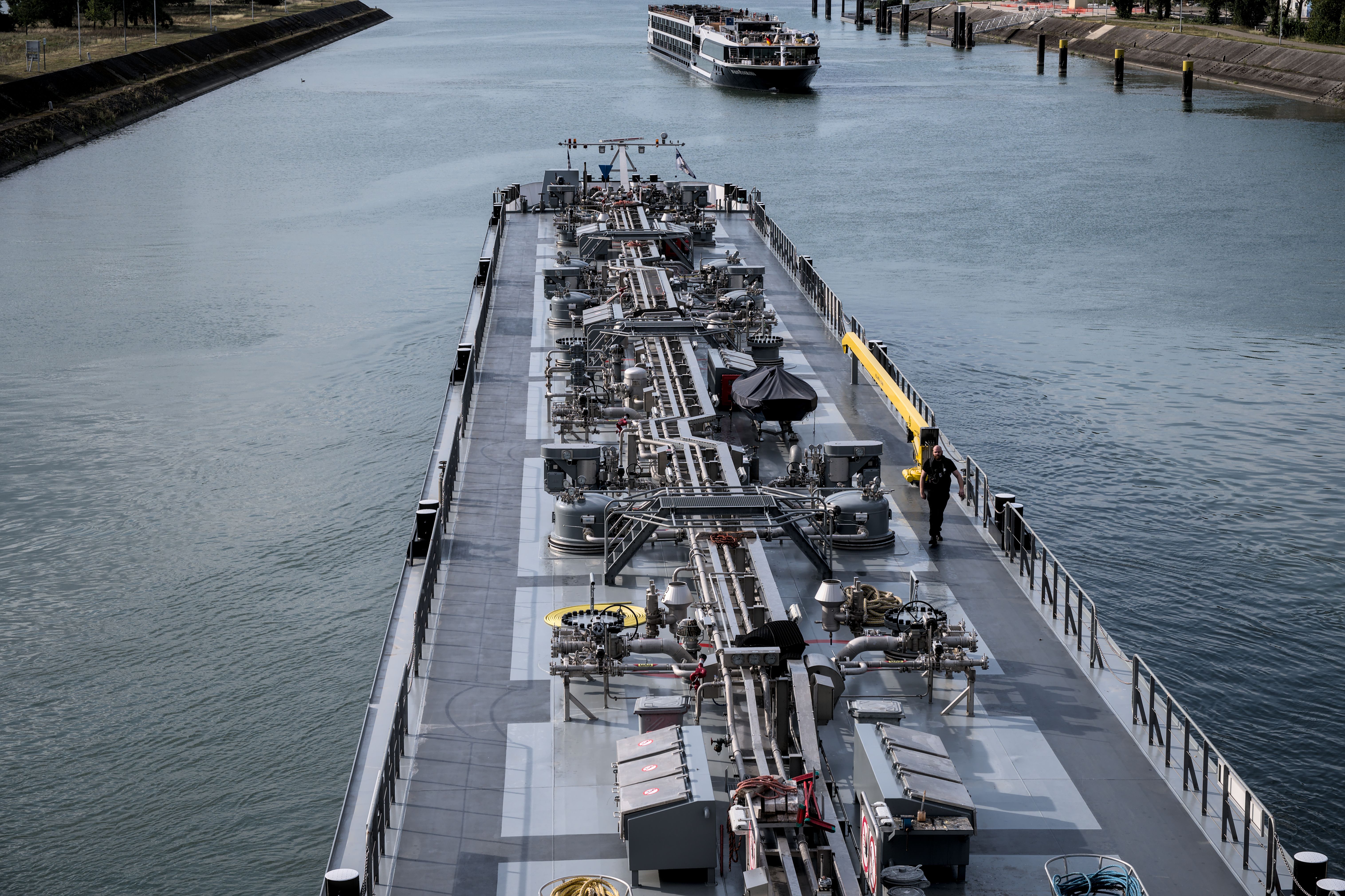 Industrial Ship in a Canal · Free Stock Photo