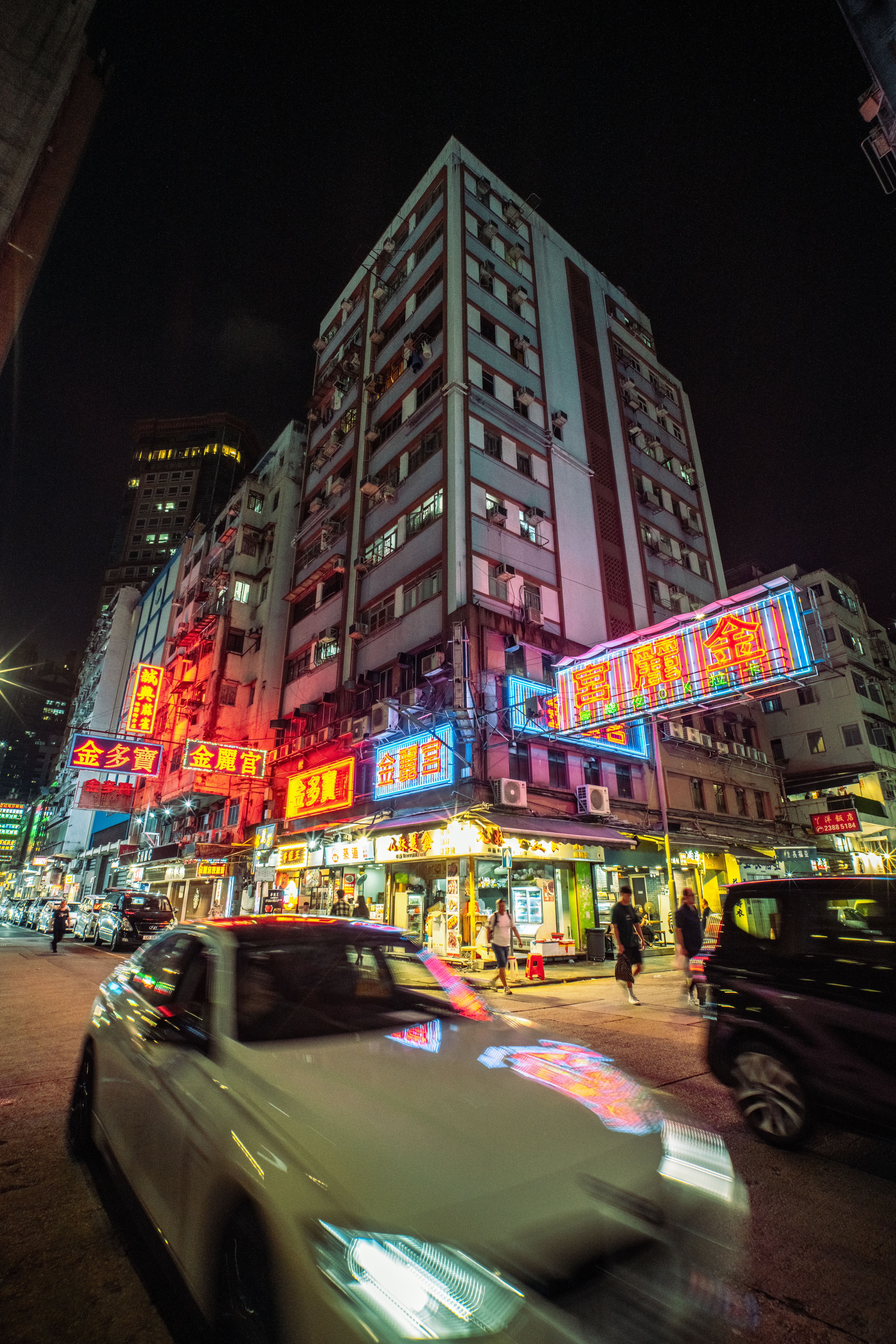 Car and Building in City in Asia at Night · Free Stock Photo