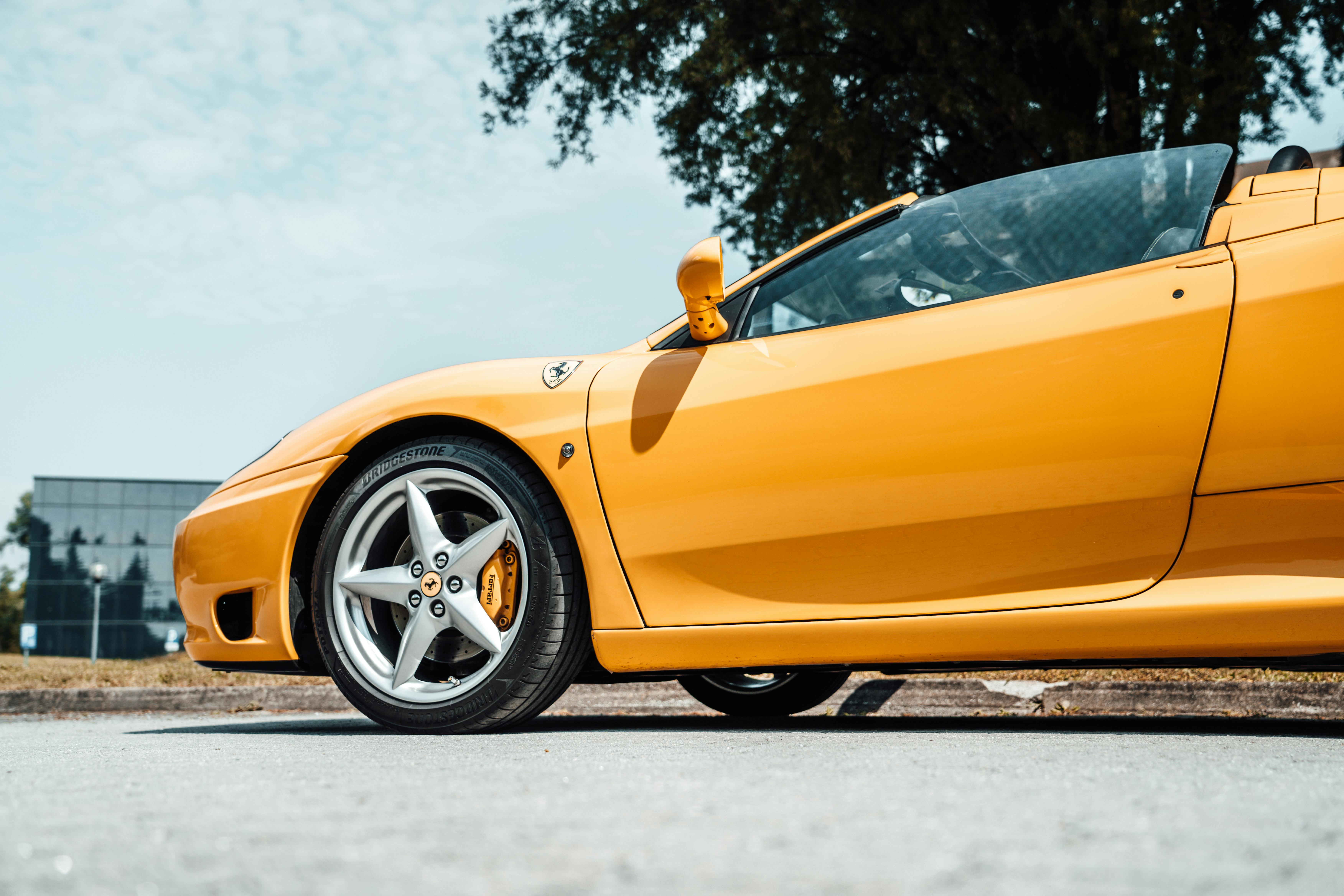 Yellow Ferrari on a Road · Free Stock Photo