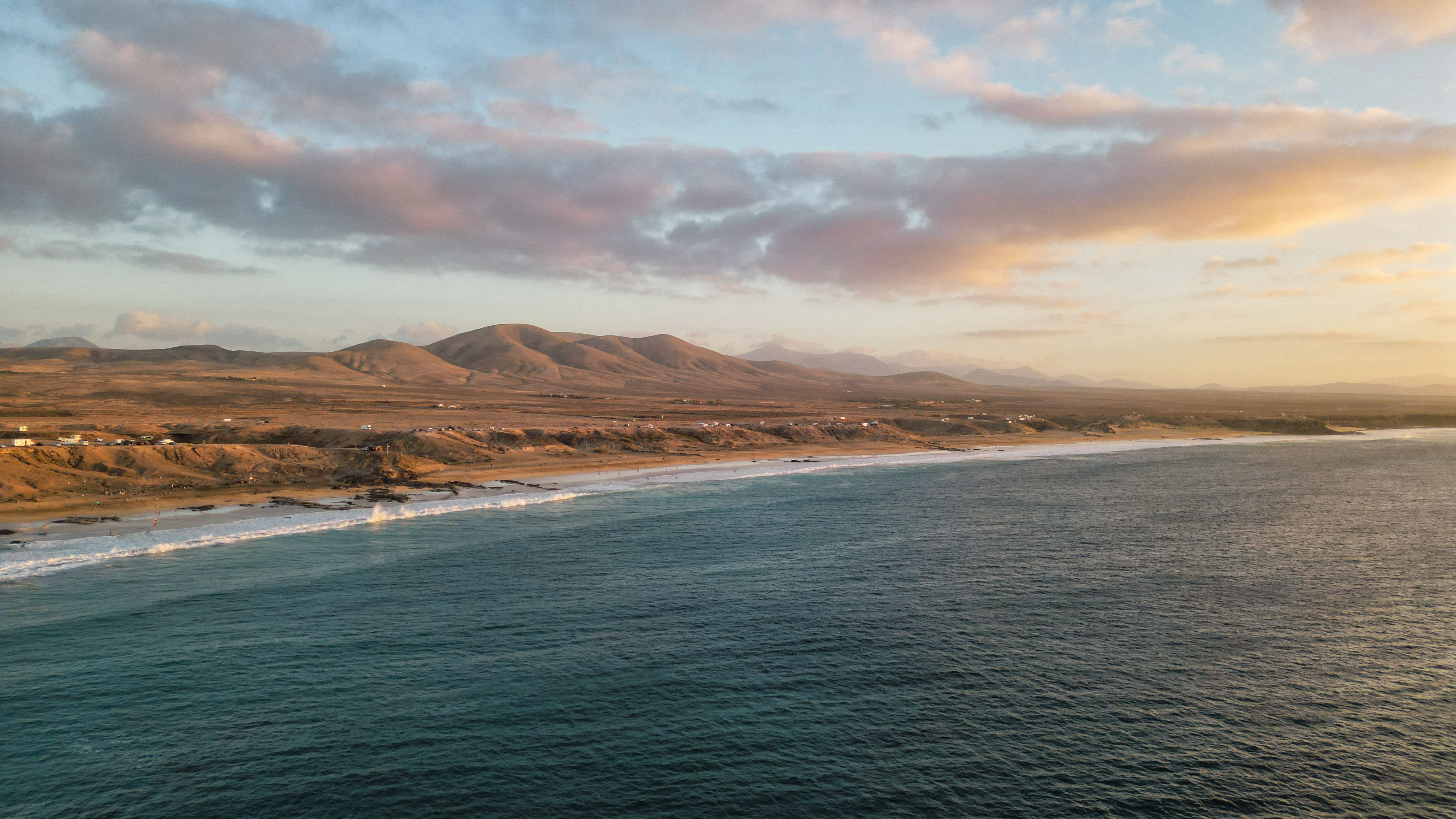 Drone Shot of Seashore at Dawn · Free Stock Photo