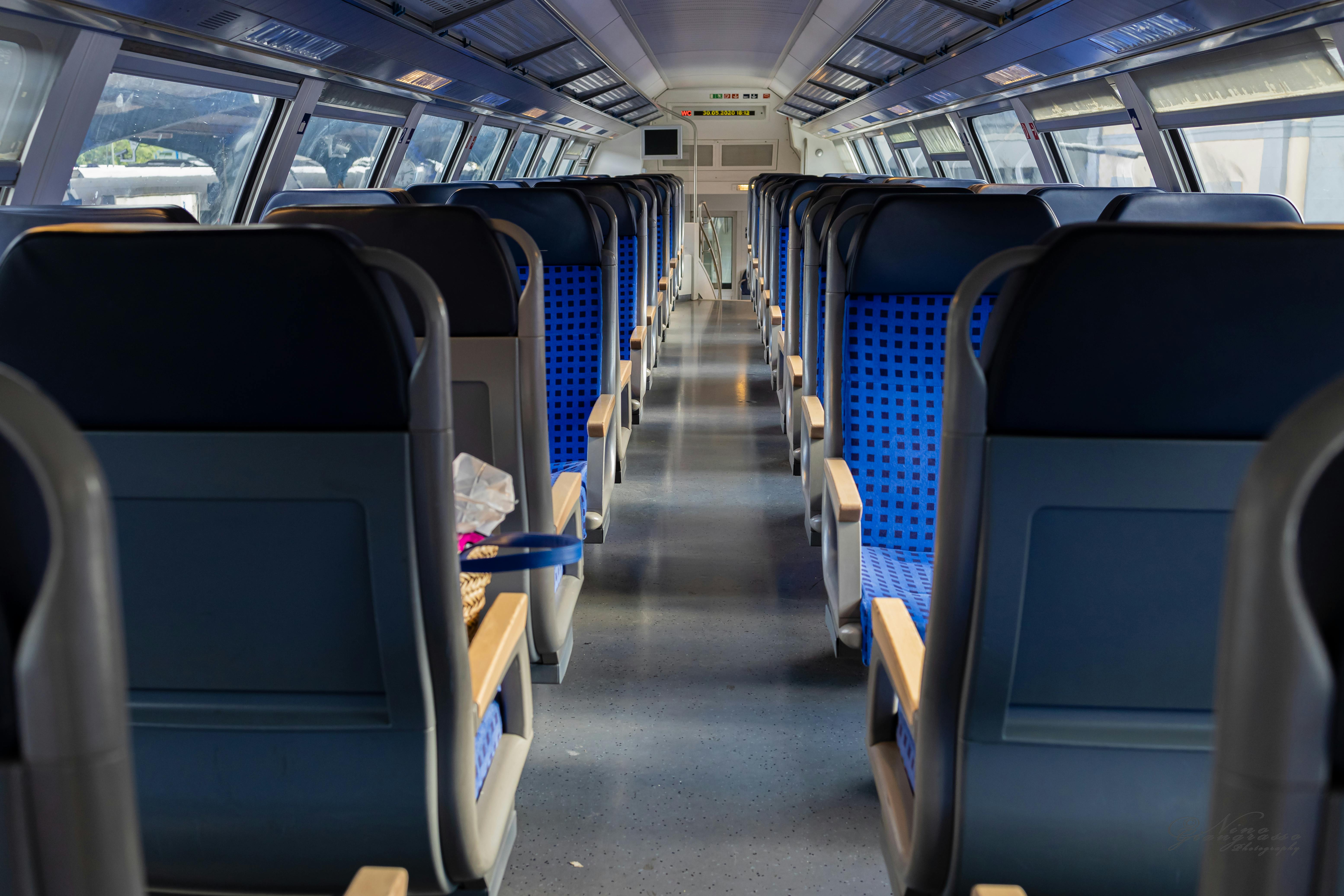 Empty Modern Train Carriage · Free Stock Photo