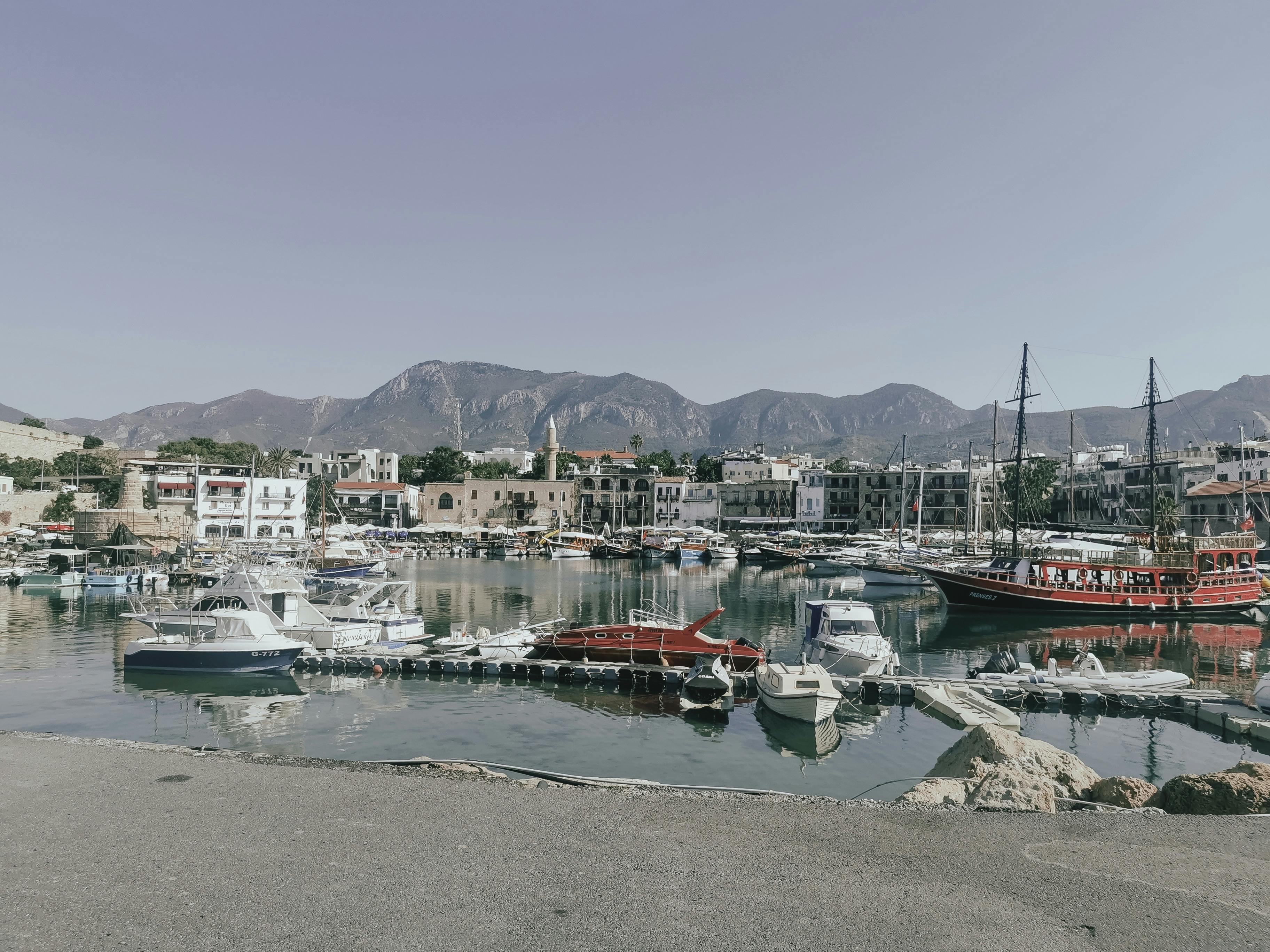 Boats Moored in the Kyrenia Harbor in North Cyprus · Free Stock Photo
