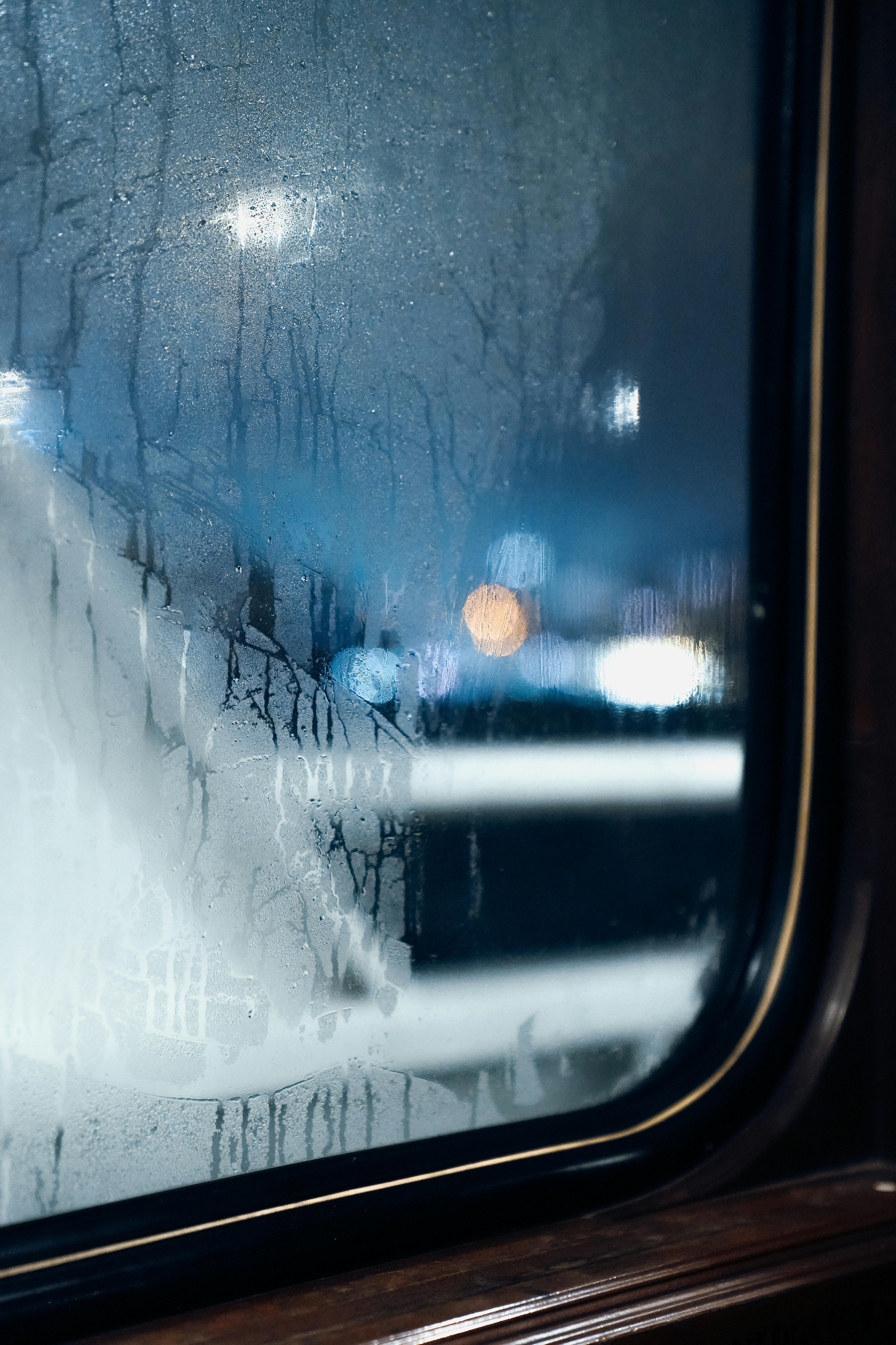 Steamy, Wet Bus Window · Free Stock Photo