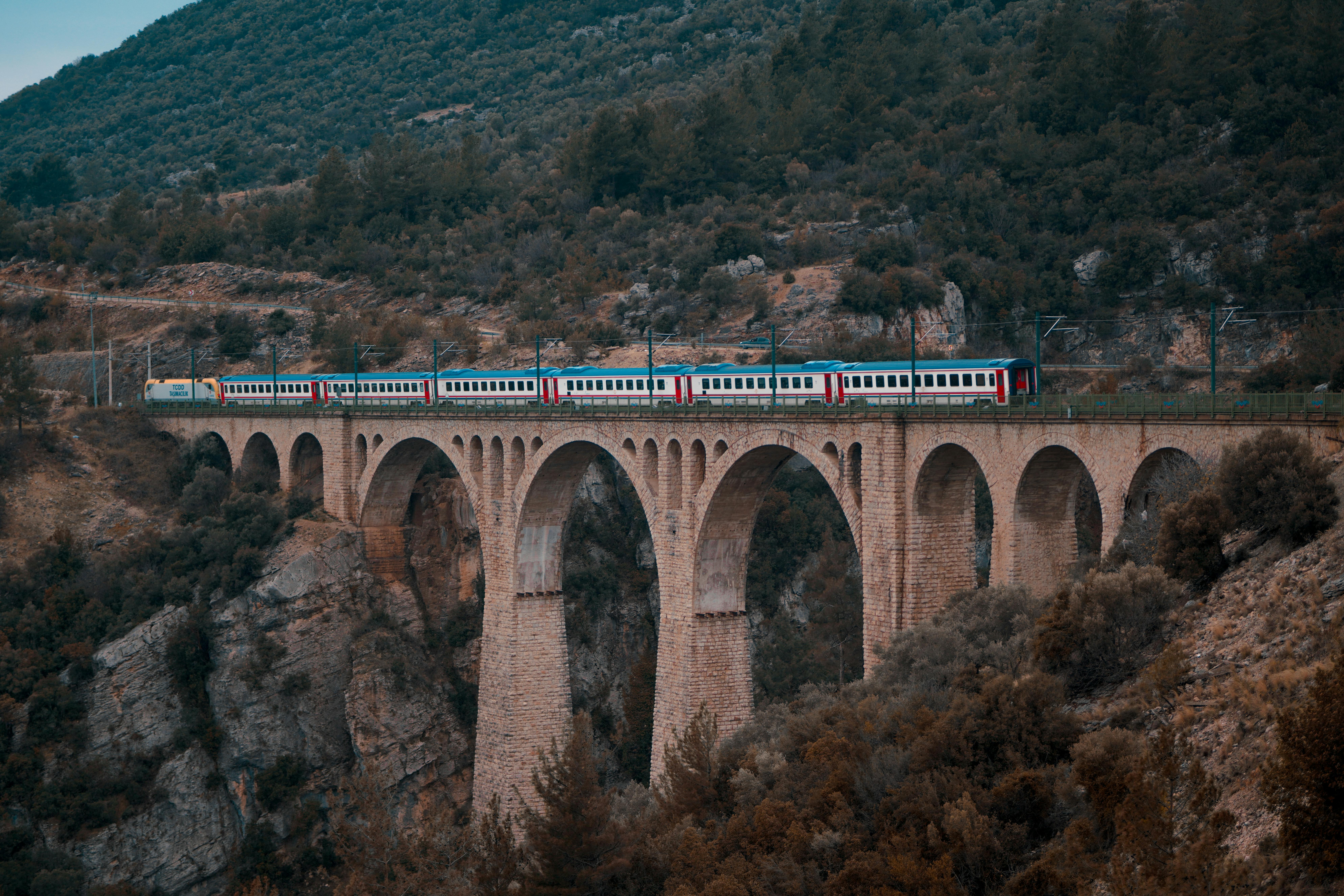 Train on a Viaduct in Turkey · Free Stock Photo