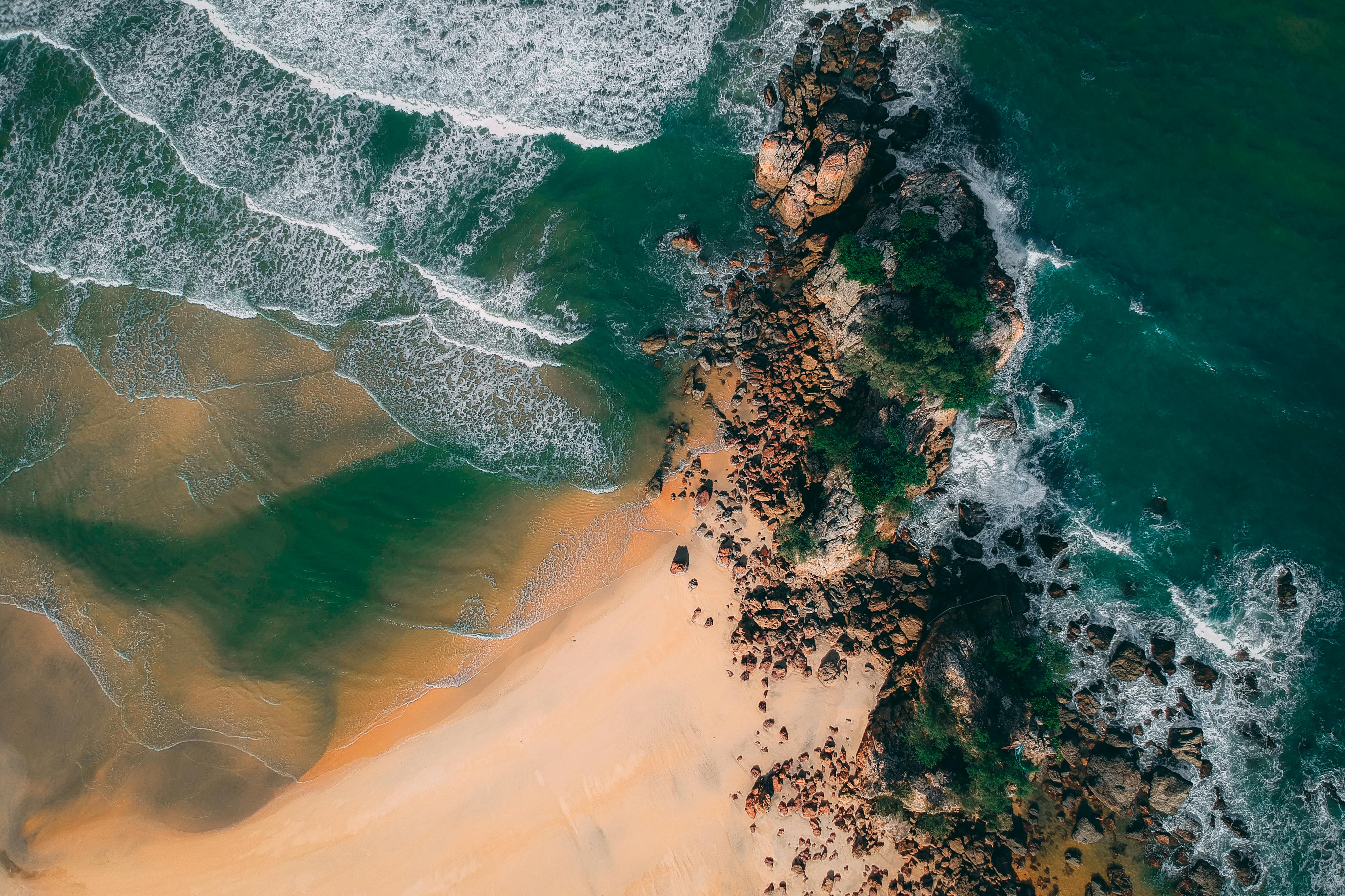 Top-view Photography of Sea · Free Stock Photo