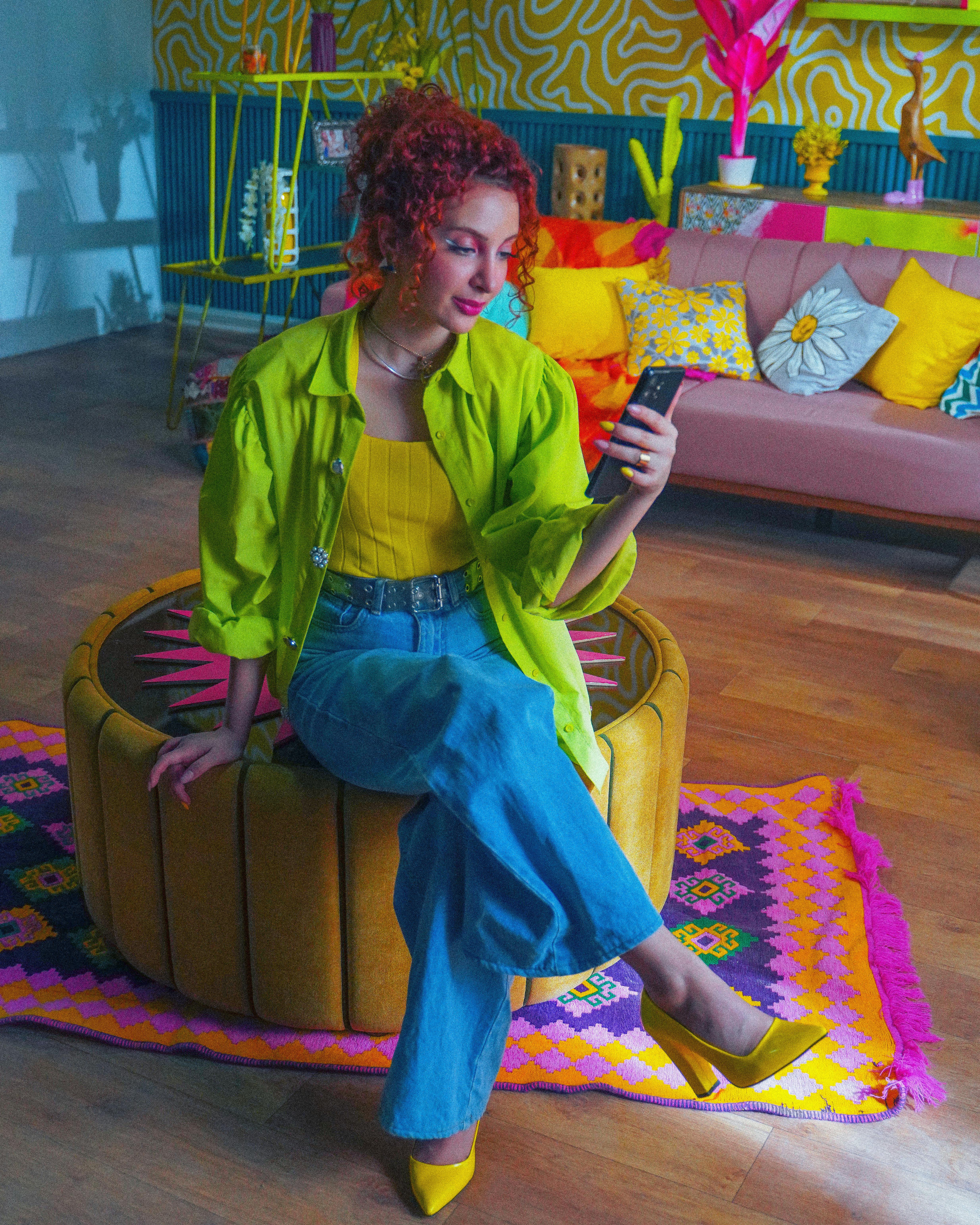 Woman Wearing Bright Colorful Clothing · Free Stock Photo