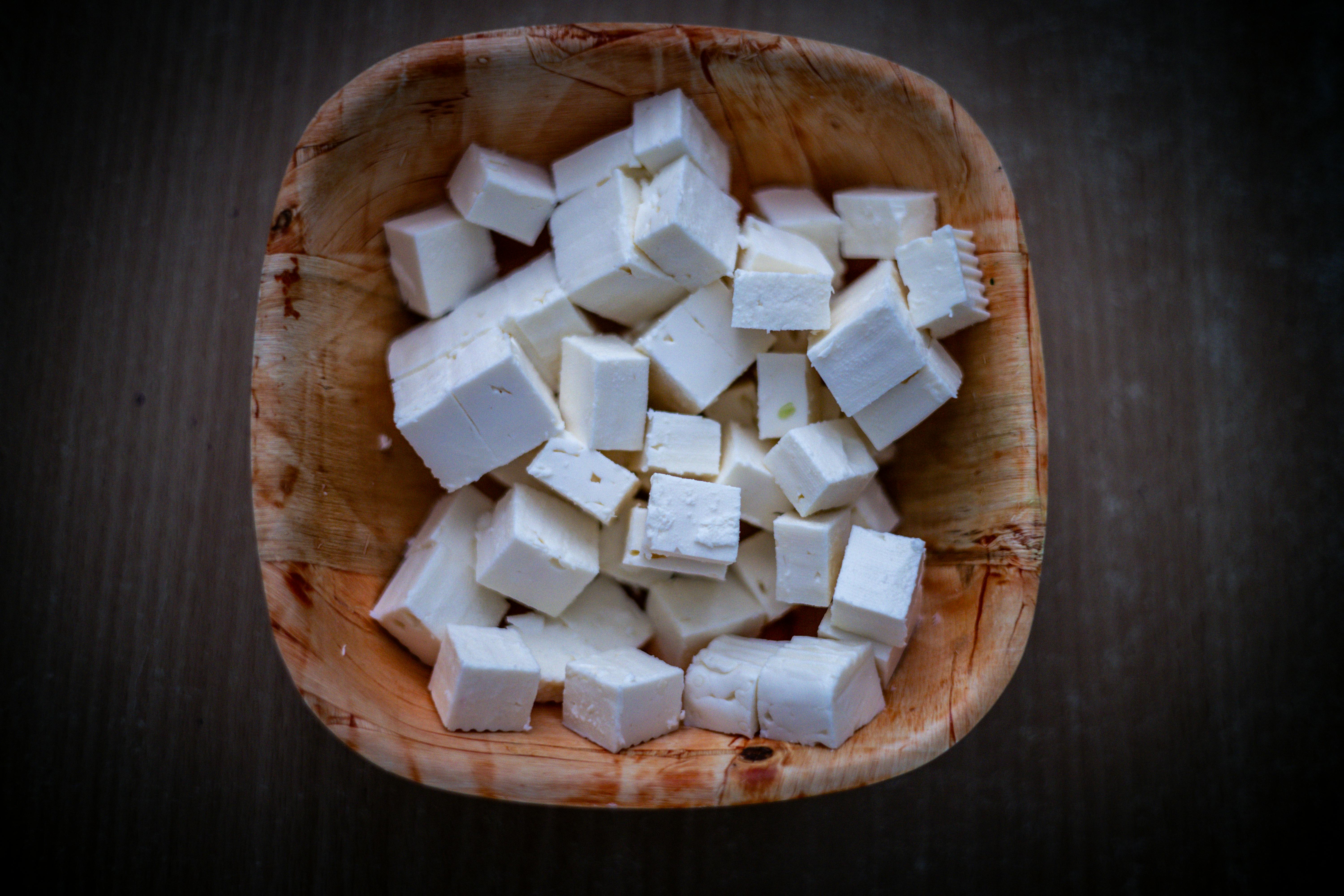 Dairy Food Cubes on Plate · Free Stock Photo