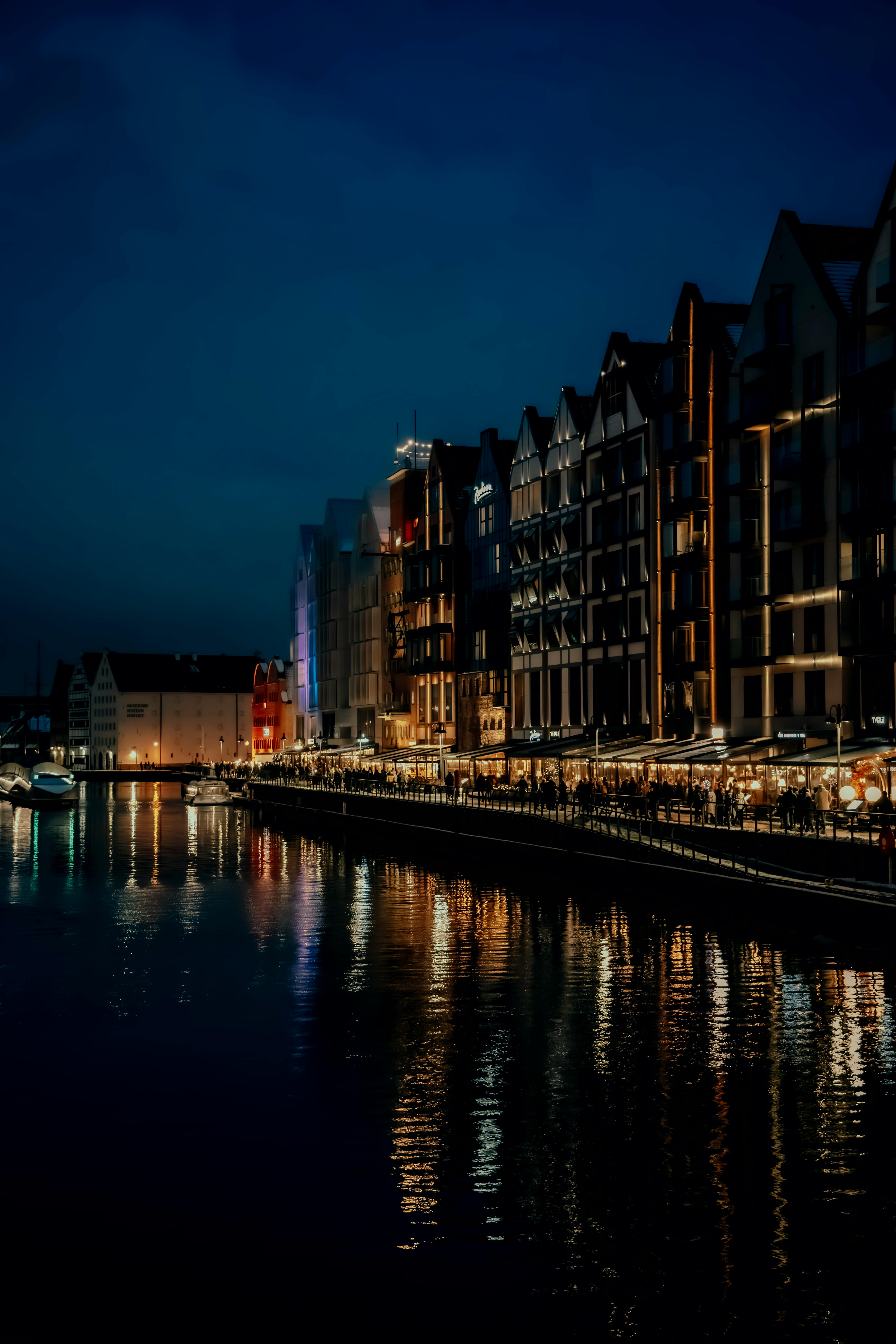 Illuminated Promenade at Night · Free Stock Photo