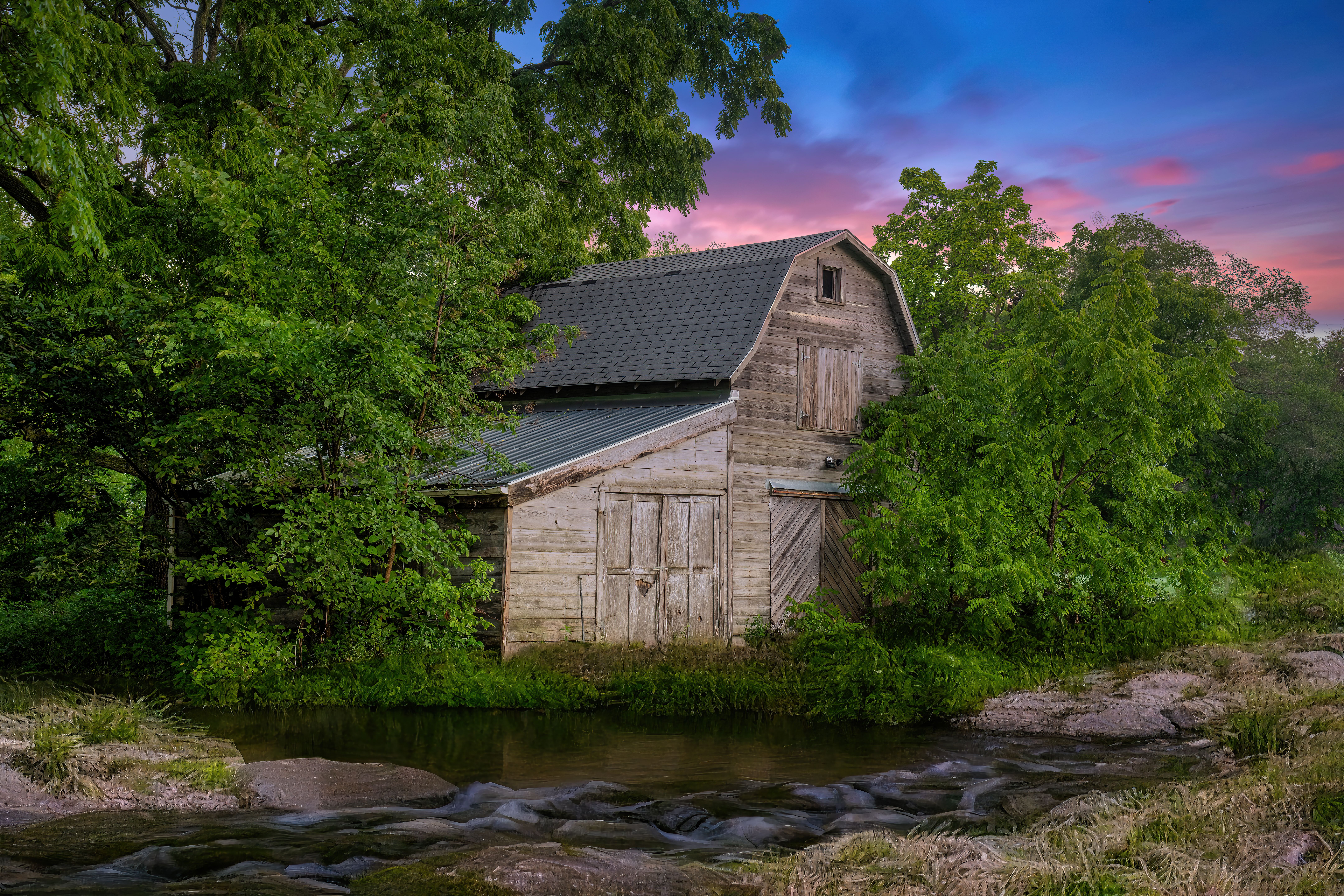 Wooden Shed by River · Free Stock Photo