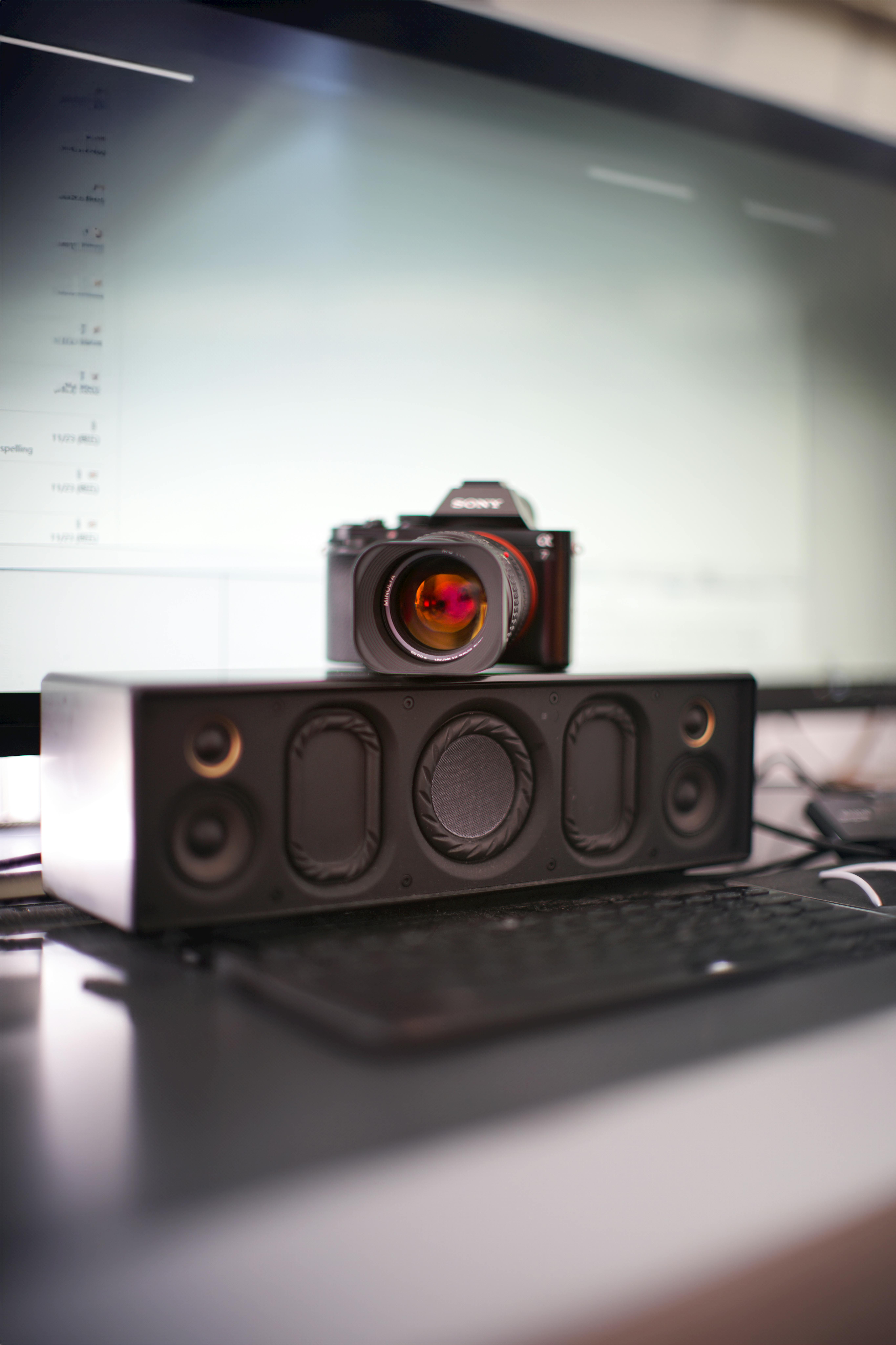 Camera and Accessories on Desk · Free Stock Photo