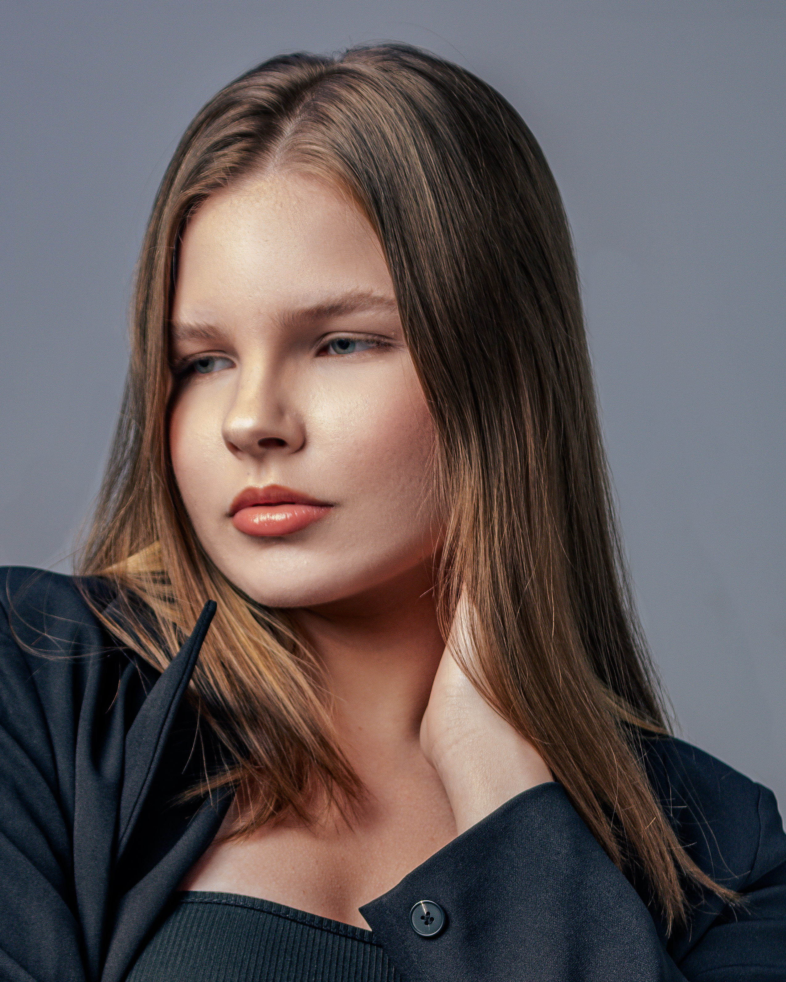 Face of Model in Blazer · Free Stock Photo