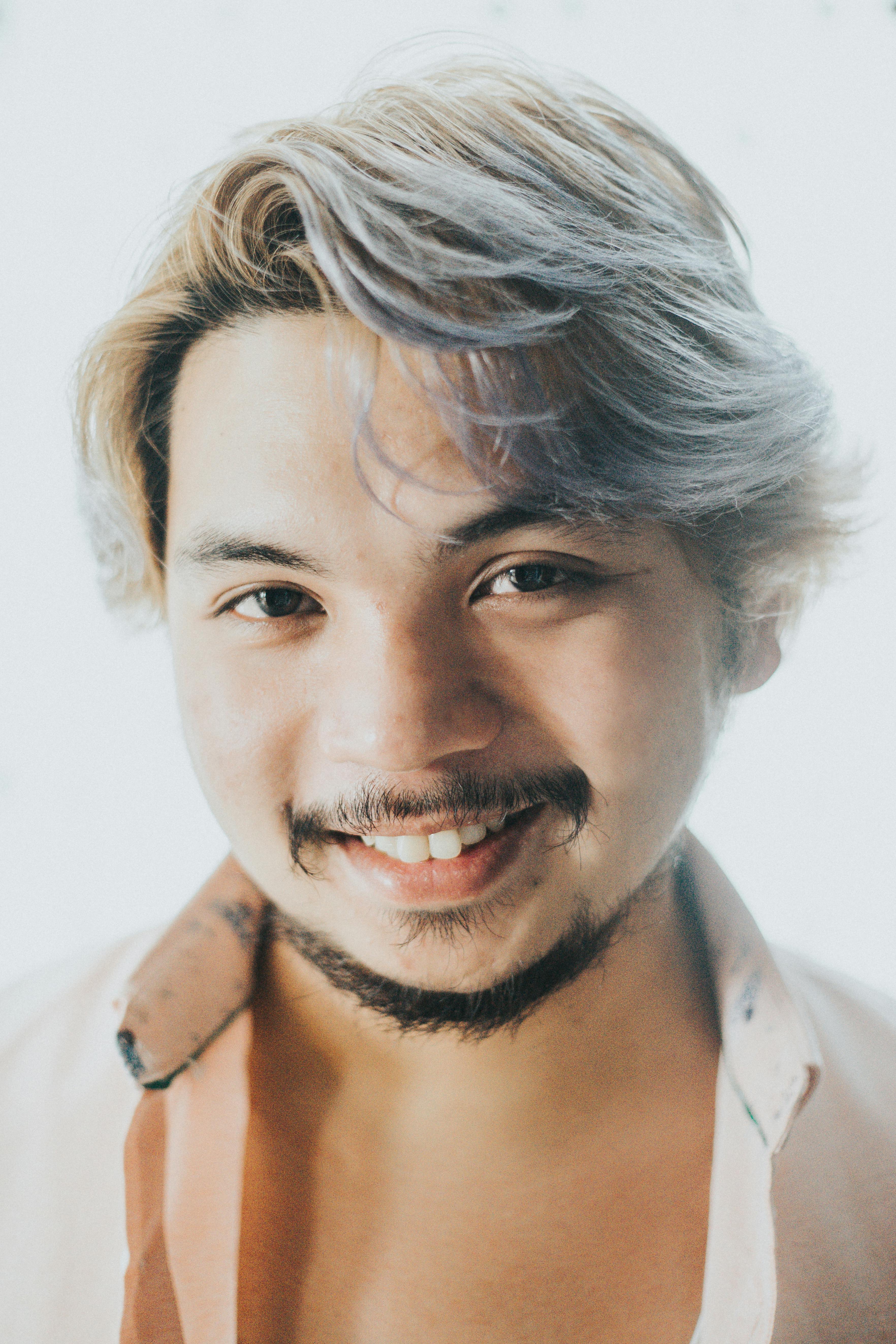 Happy Young Man with Mustache · Free Stock Photo