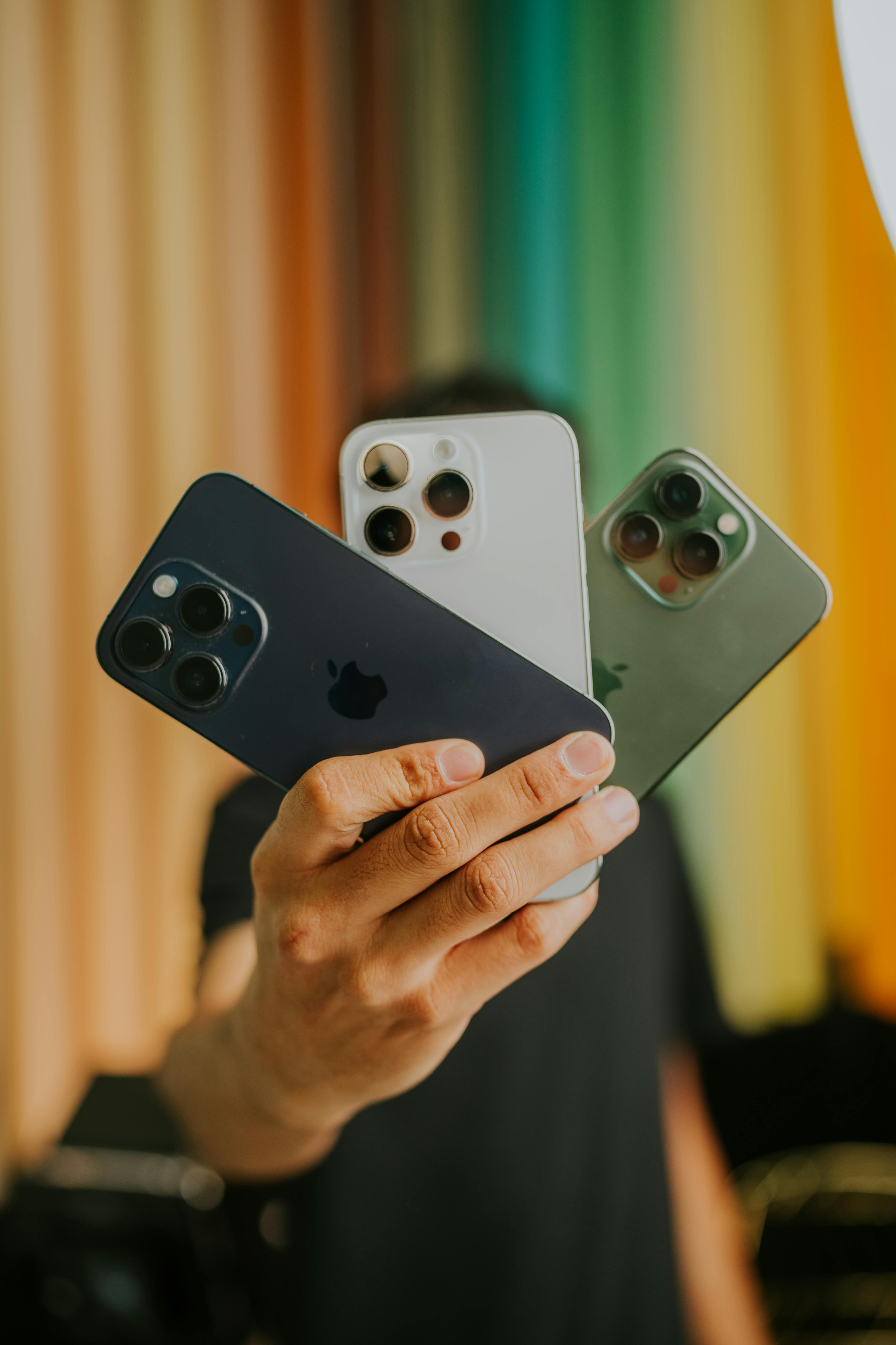 Three Apple Smartphones · Free Stock Photo