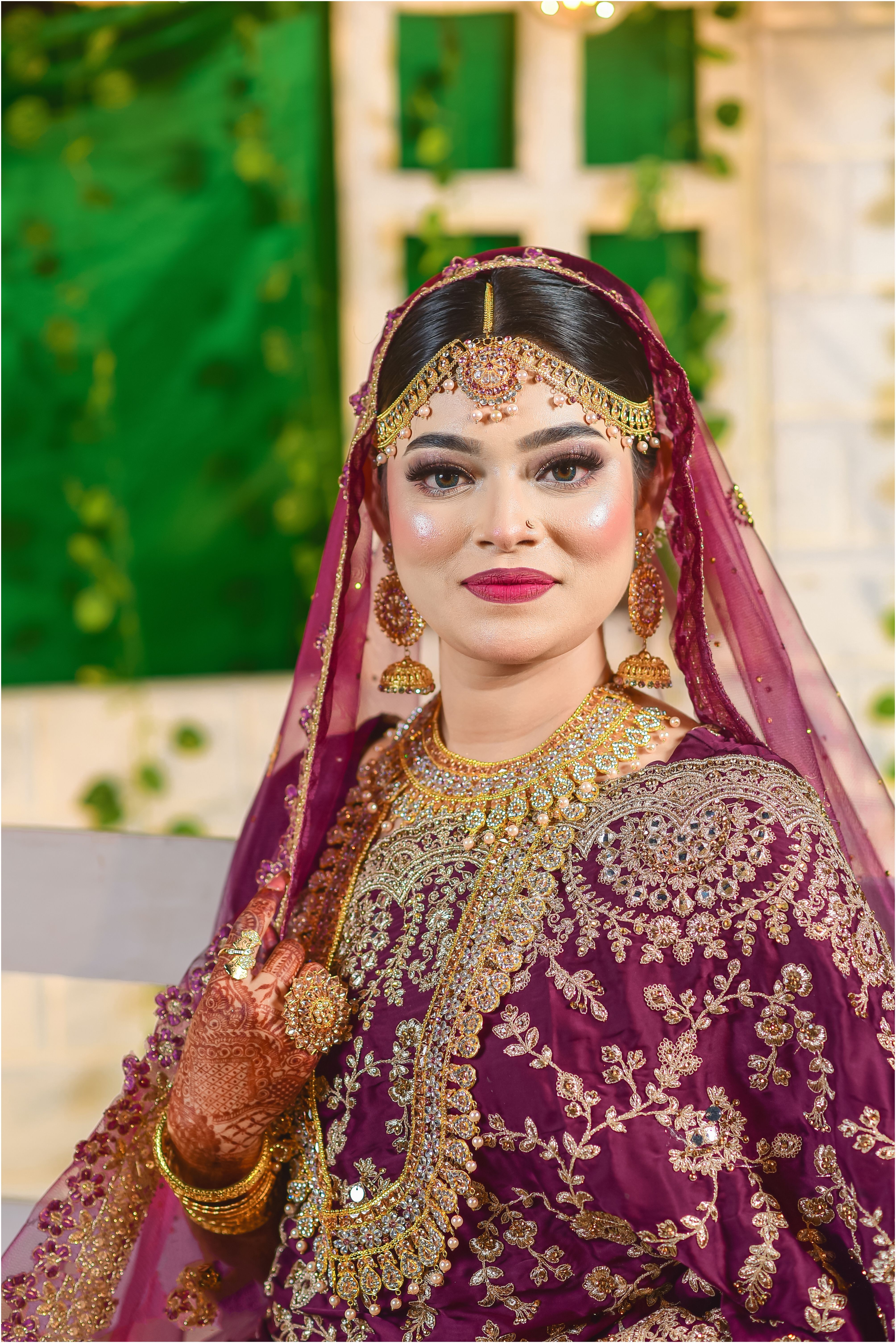 Bride in Red Ornate Dress · Free Stock Photo