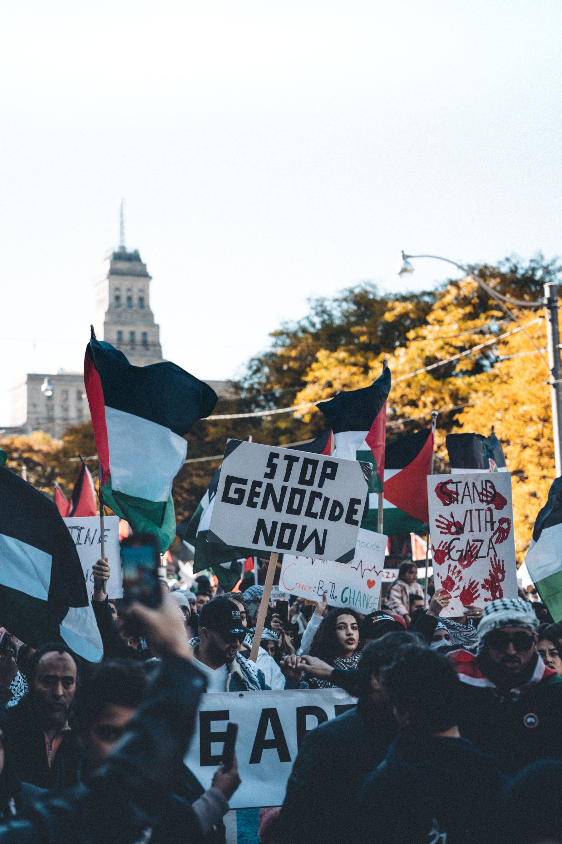 People Protesting with Banner · Free Stock Photo