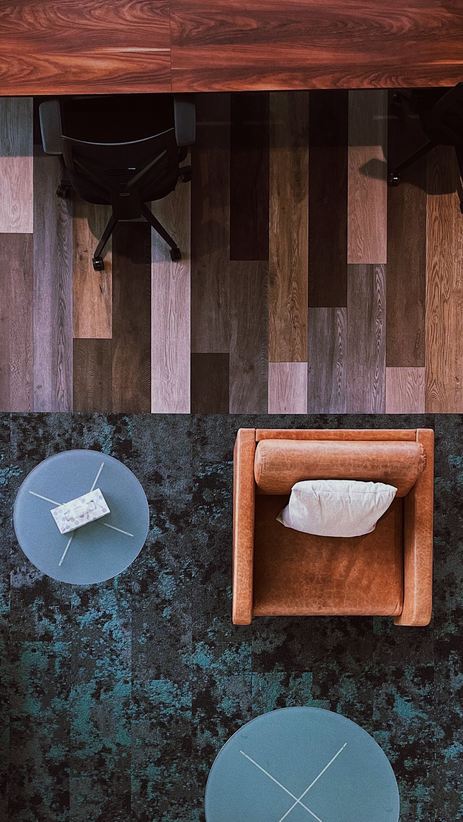 Top View of Armchair and Side Tables · Free Stock Photo