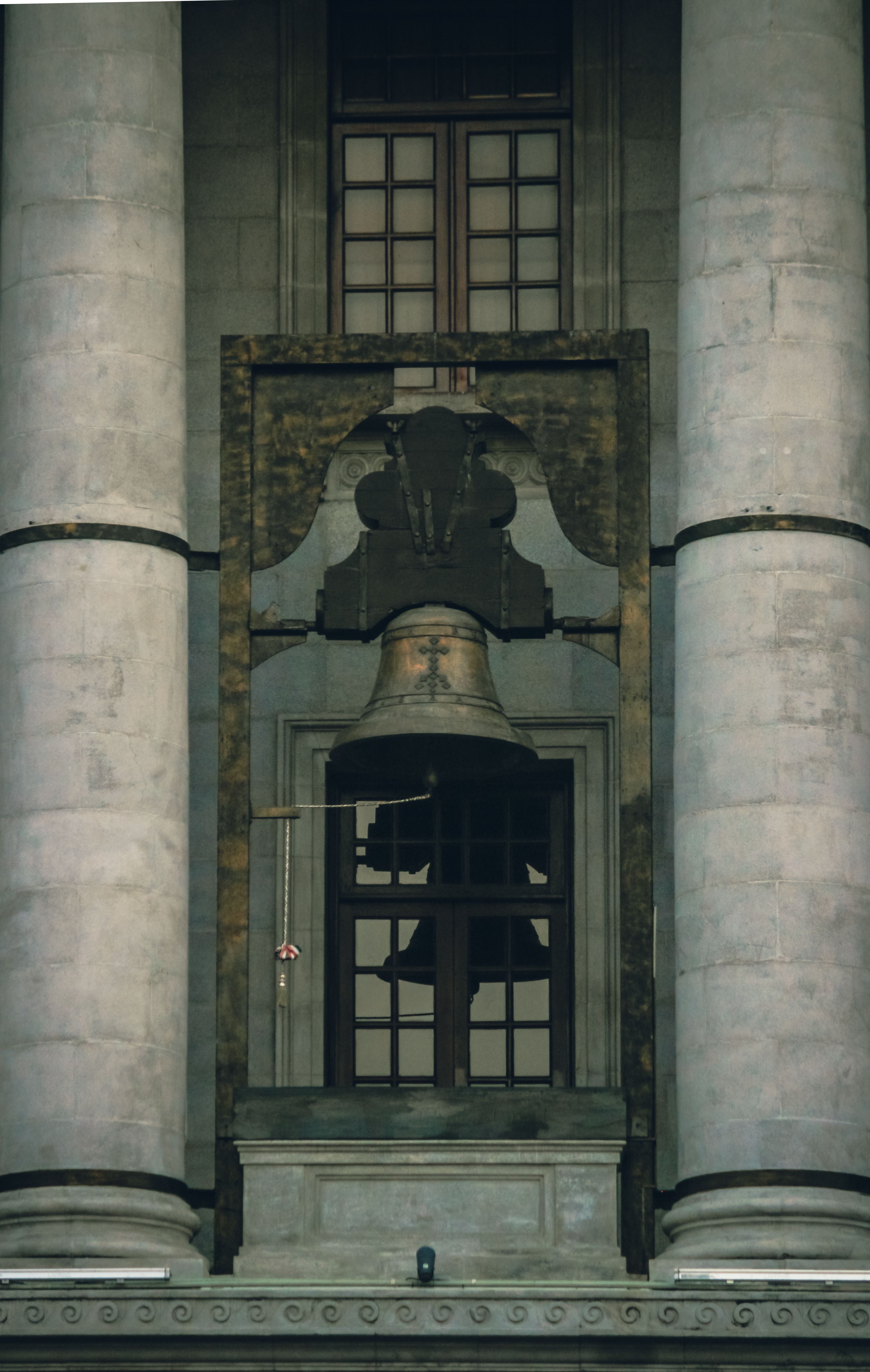 Bell between Columns · Free Stock Photo