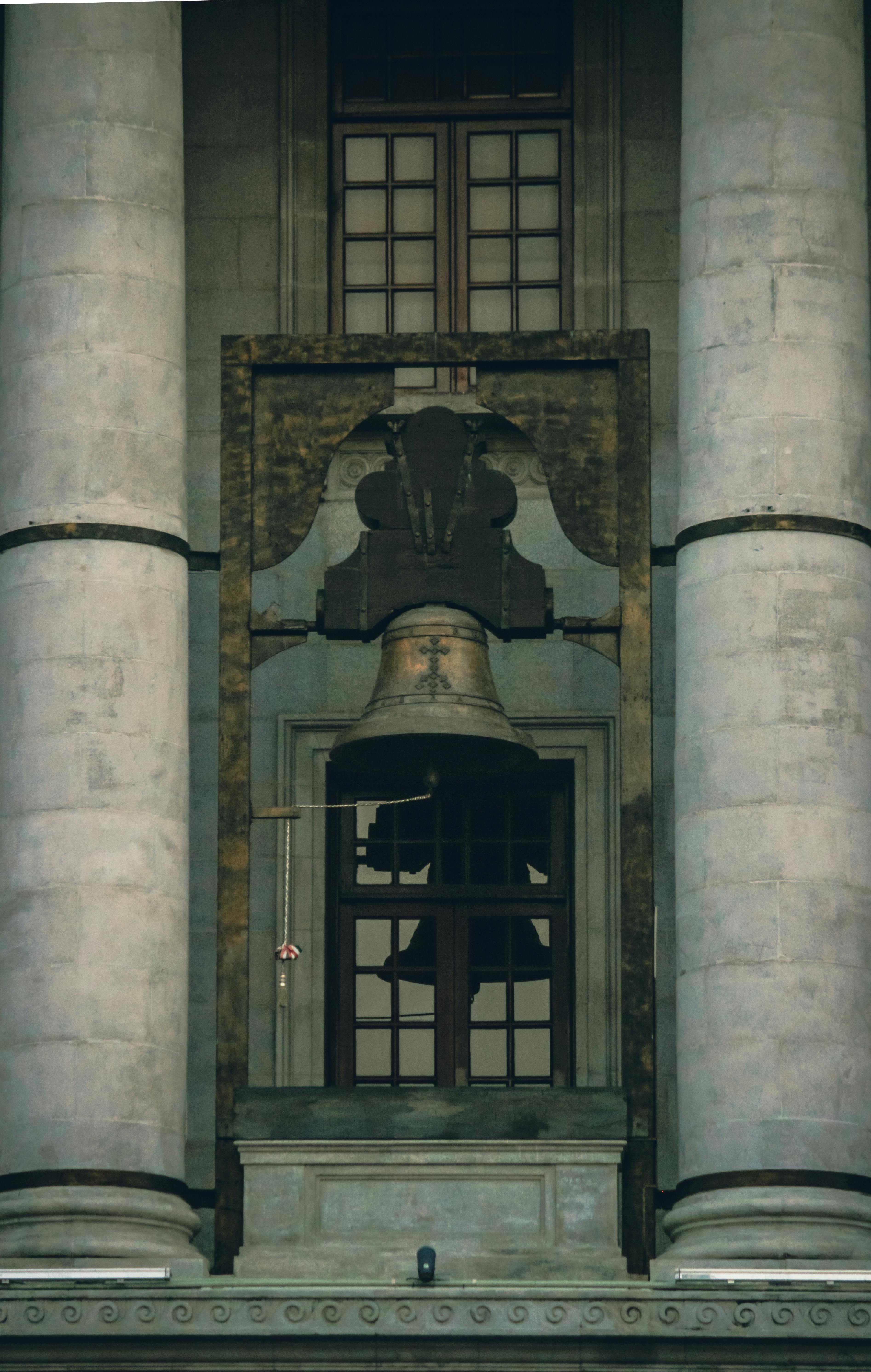 Bell between Columns · Free Stock Photo