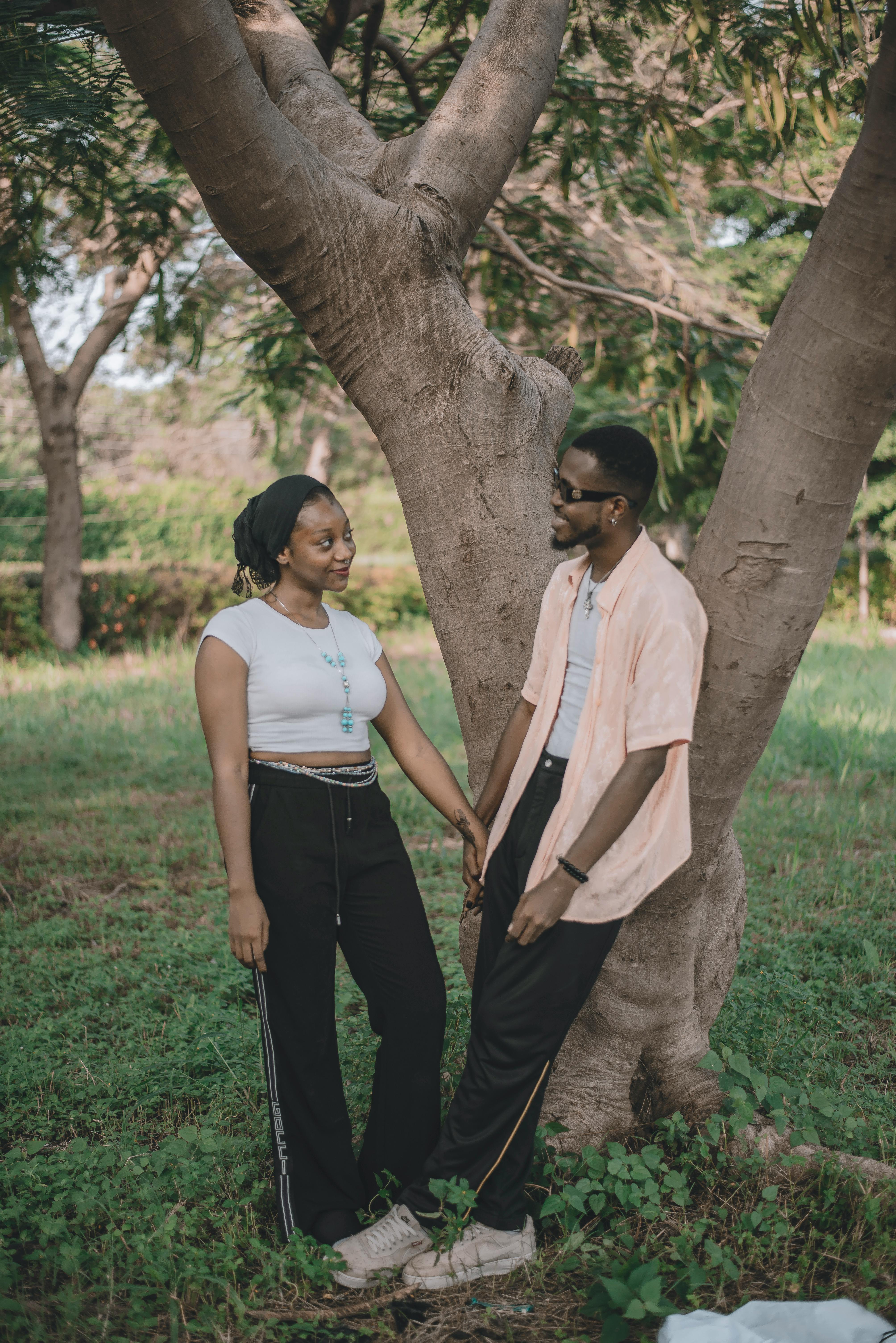 A Couple Beside the Tree · Free Stock Photo
