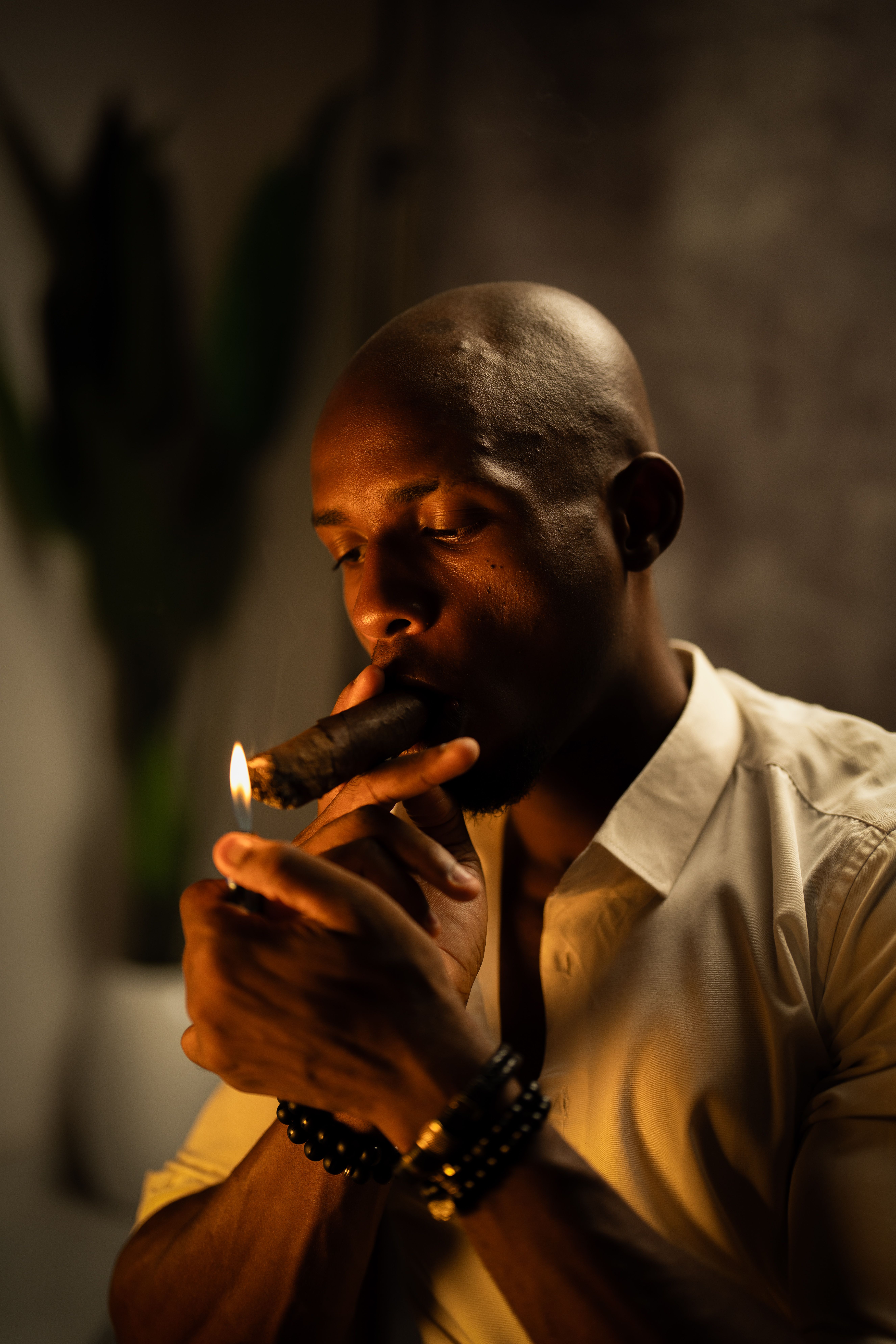 African Man Smoking a Cigar · Free Stock Photo