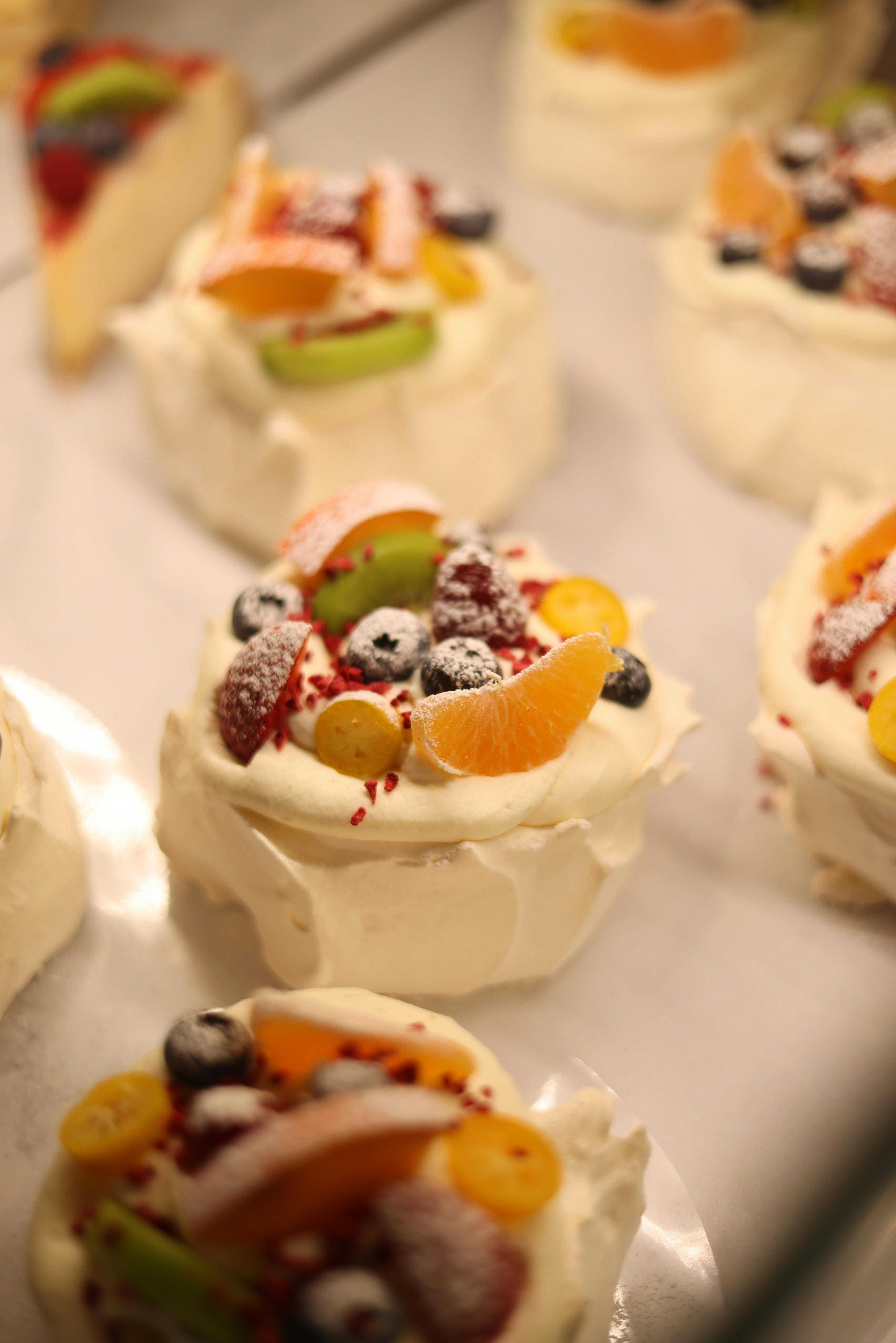 Meringue Nests with Fruit · Free Stock Photo