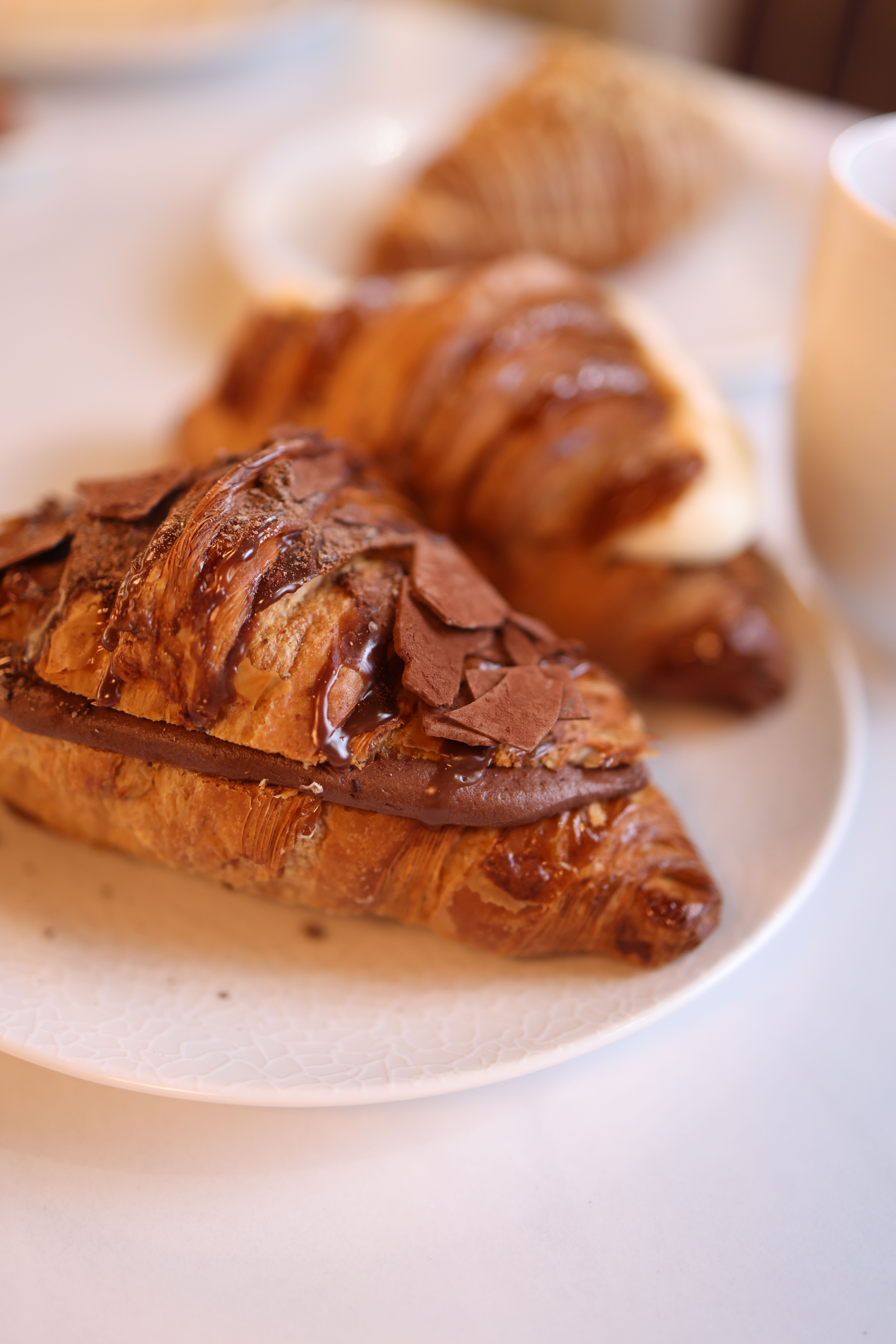 Close up of Croissant with Chocolate · Free Stock Photo