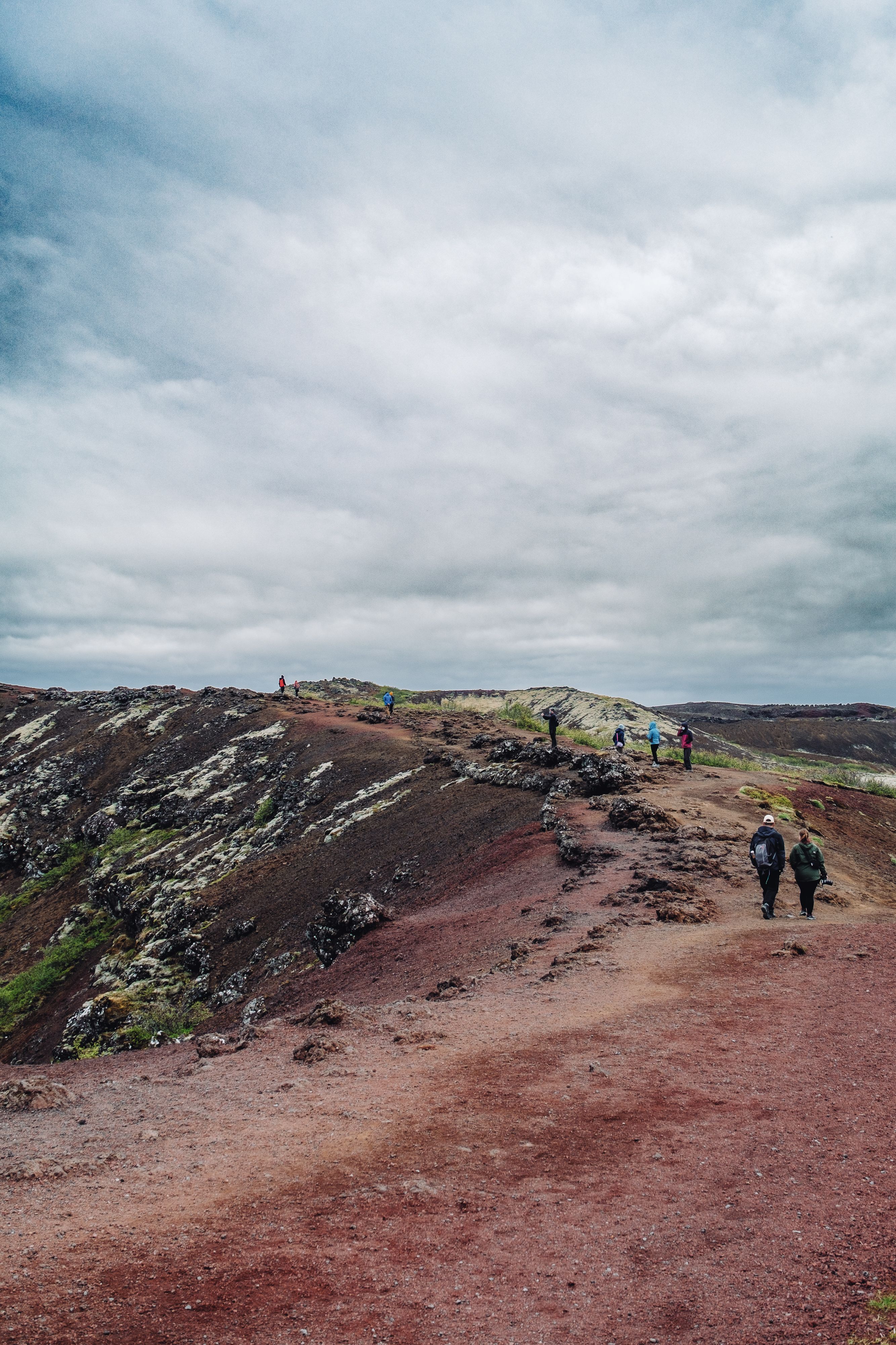 People Walking on Path in a Valley · Free Stock Photo