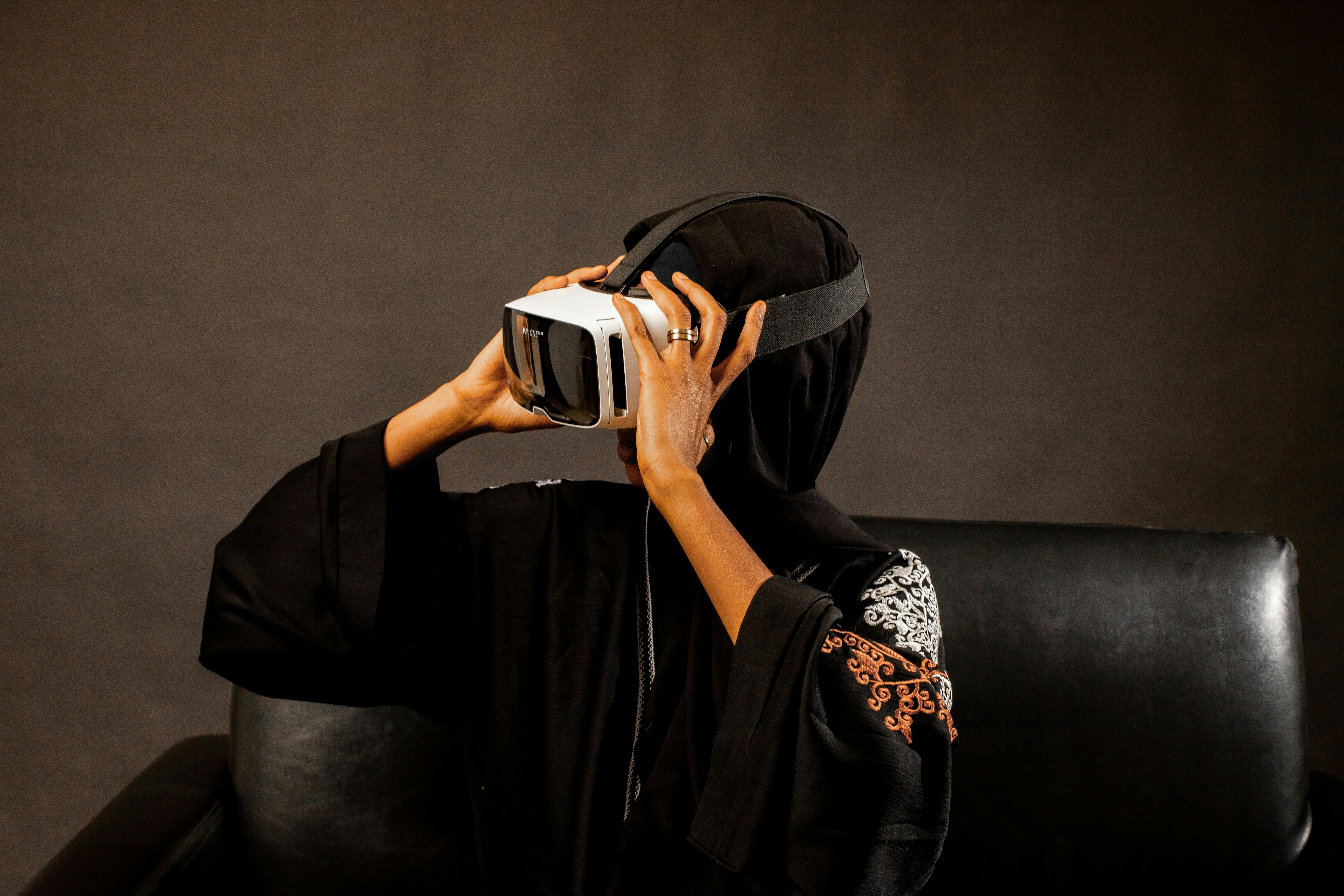 Woman with a VR Headset · Free Stock Photo