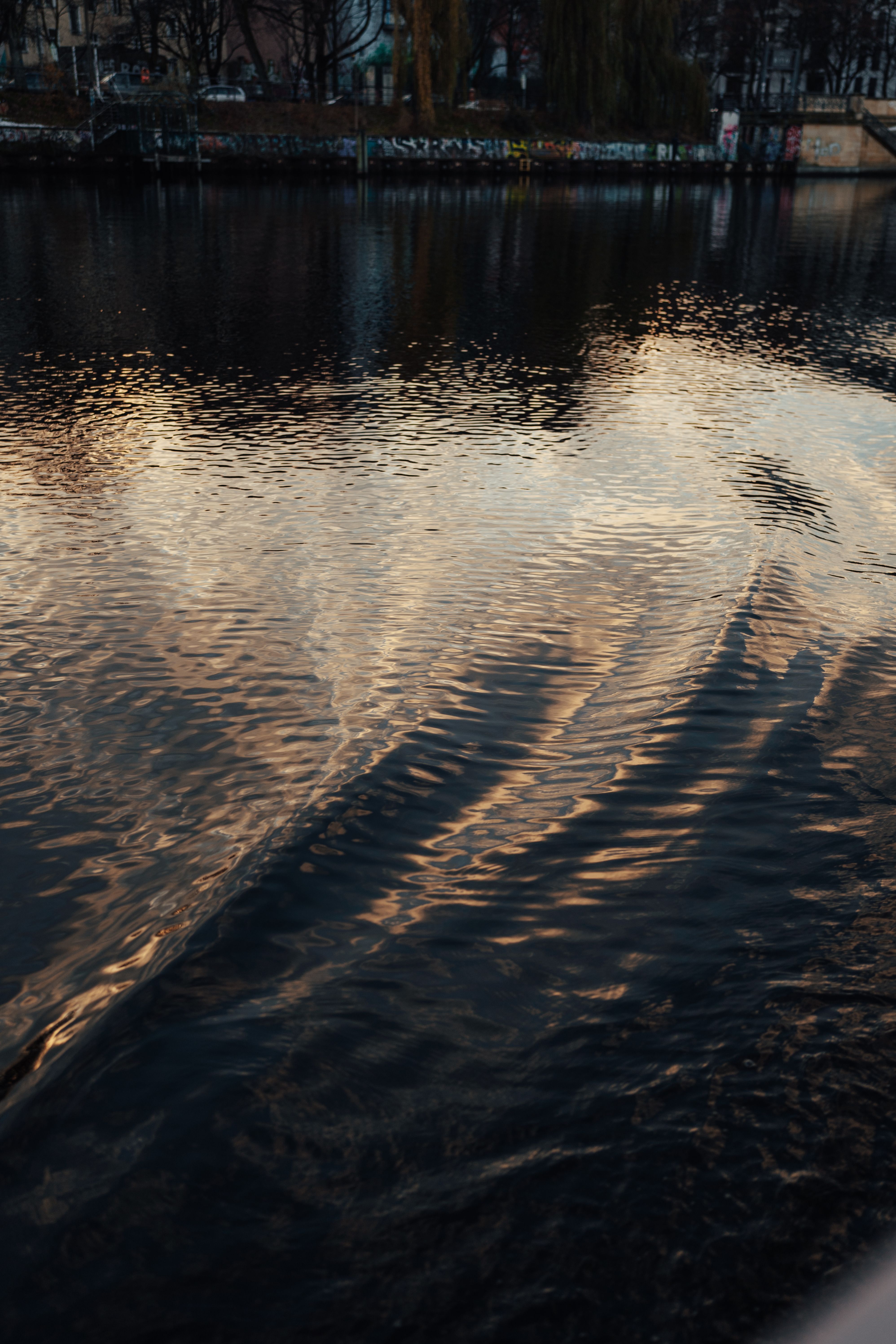 Surface of a River in City · Free Stock Photo