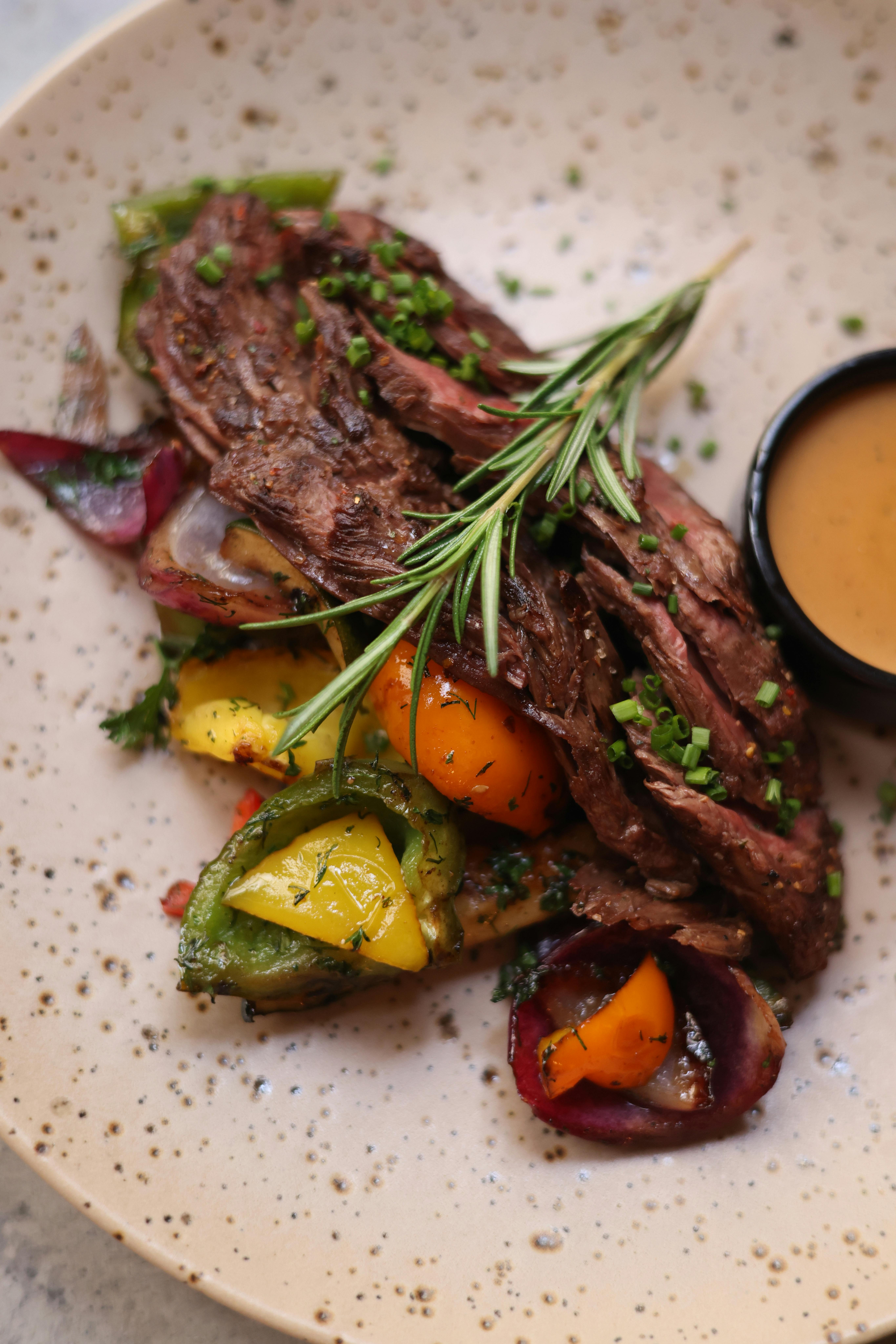 Roasted Lamb with Vegetables Sprinkled with Chives · Free Stock Photo