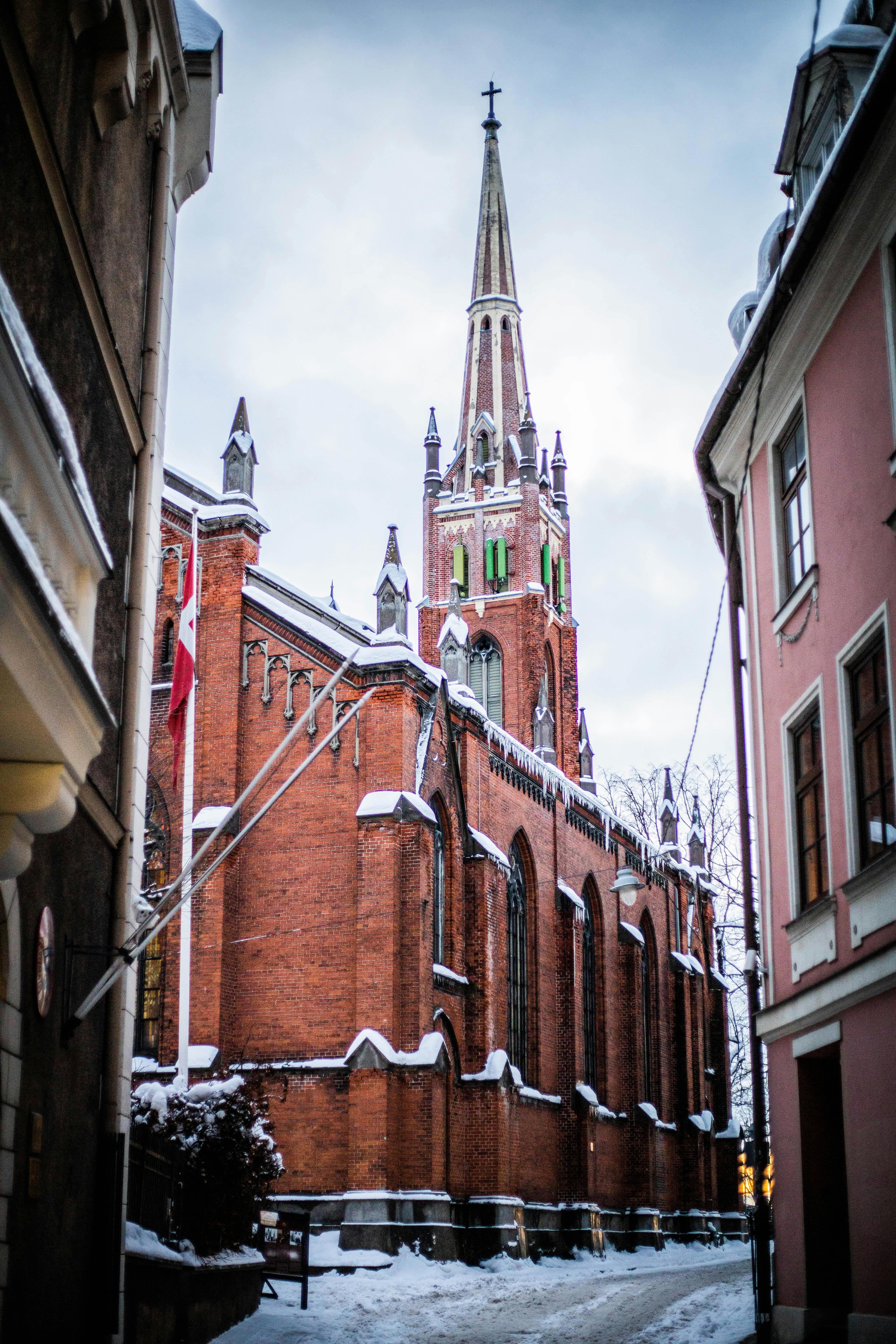 St Saviours Anglican Church in Riga in Winter · Free Stock Photo