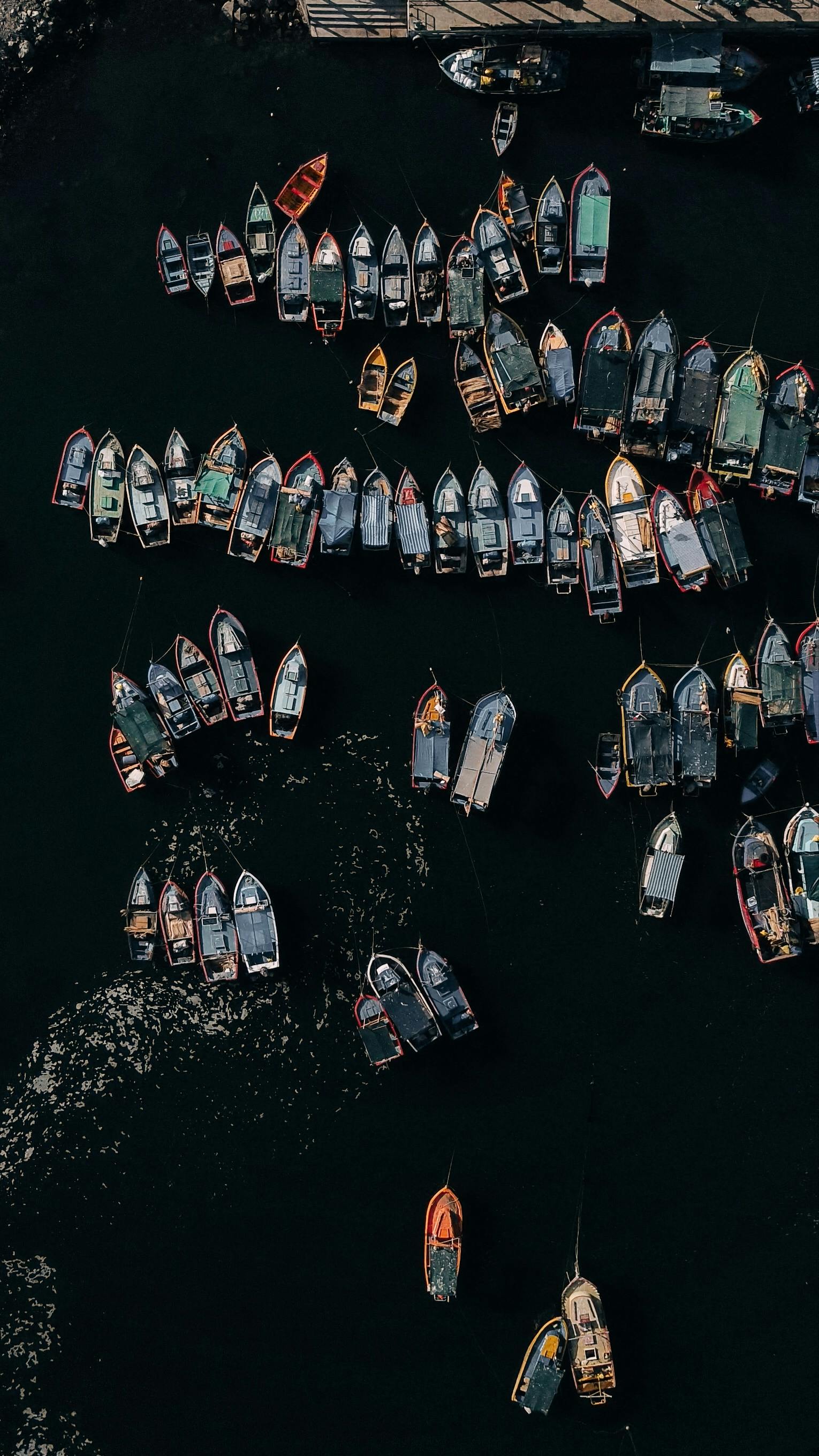 Top View of Boats in the Harbor · Free Stock Photo