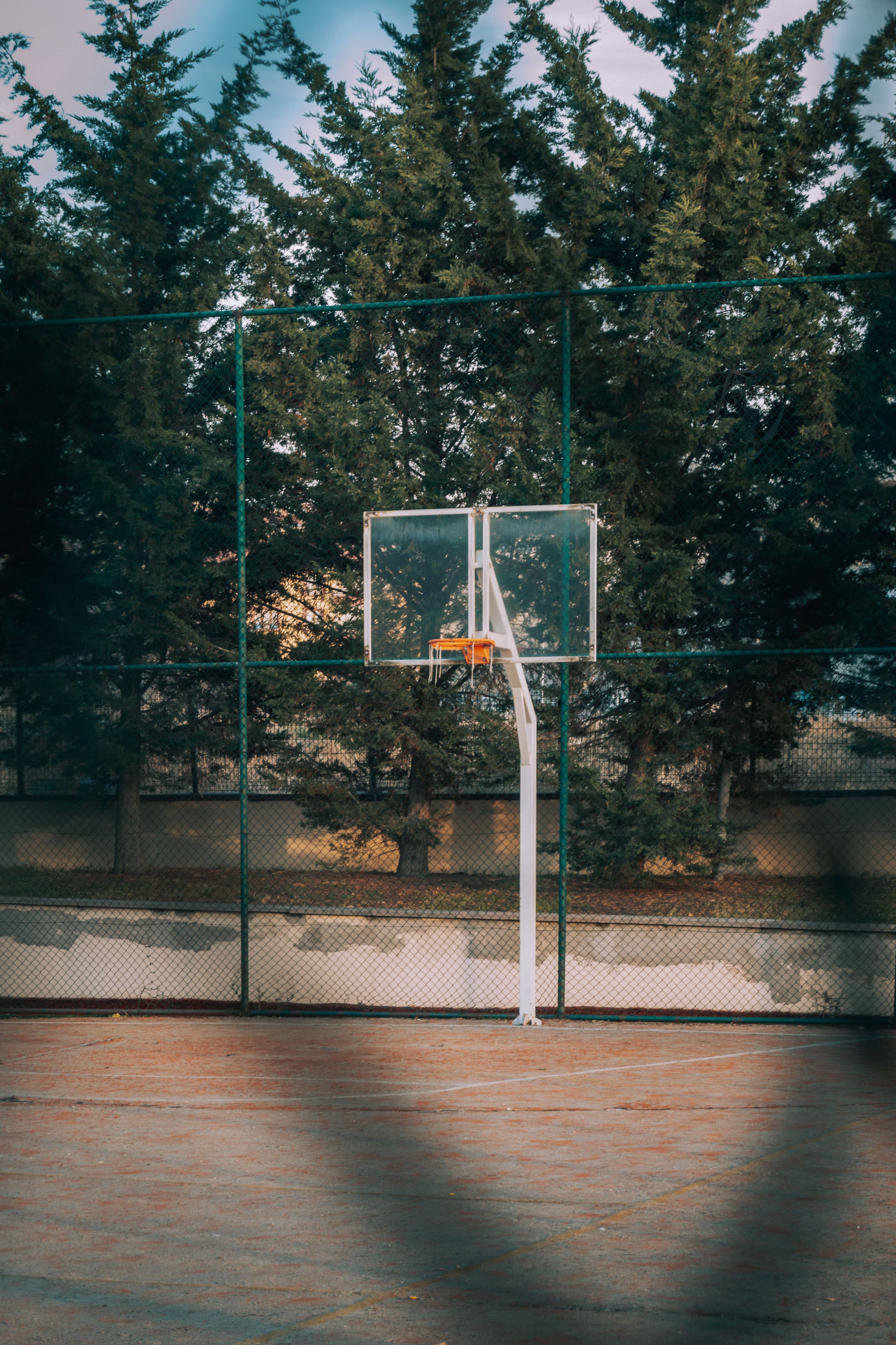 Basketball Ring on Court · Free Stock Photo
