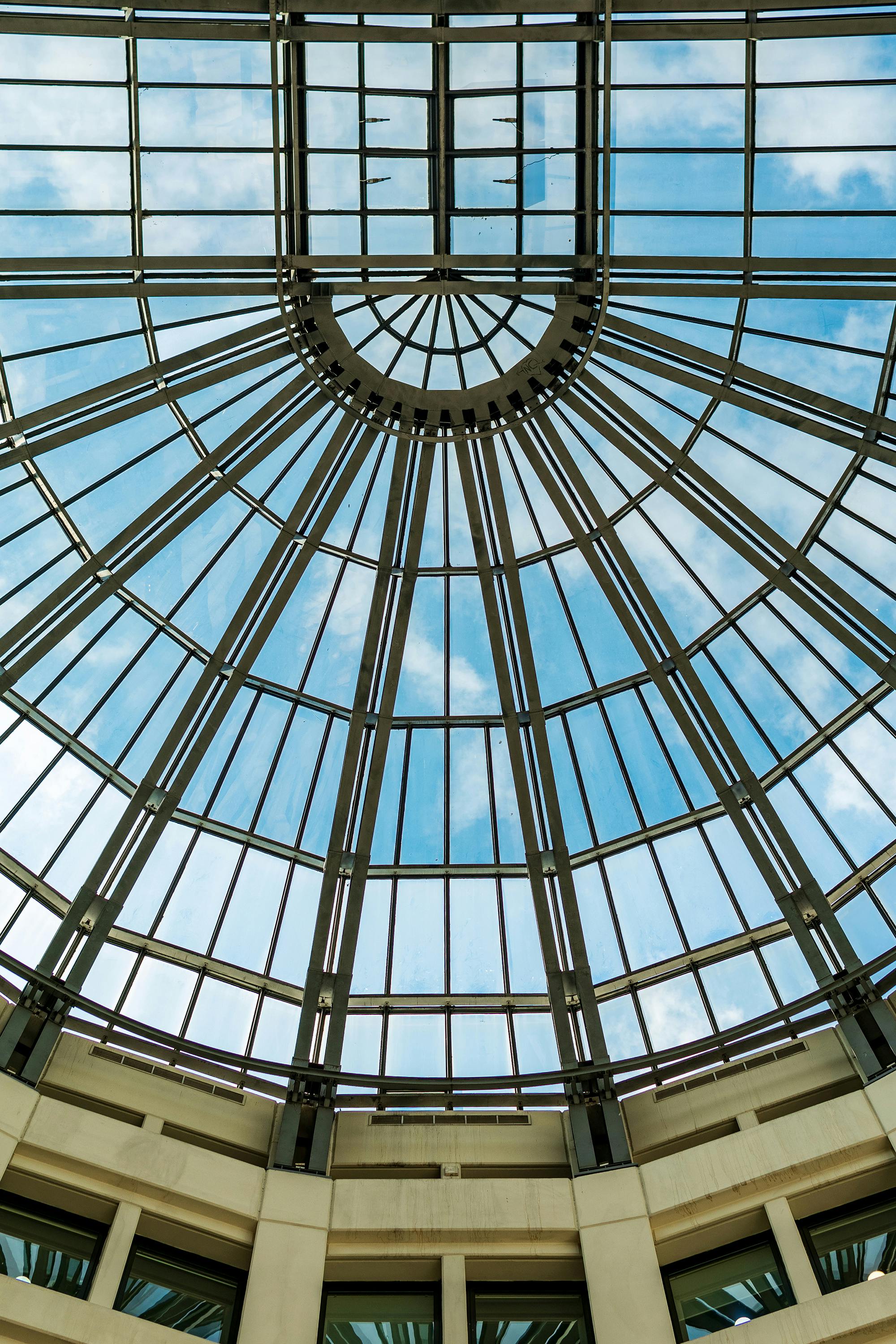 Windows on Glass Ceiling · Free Stock Photo