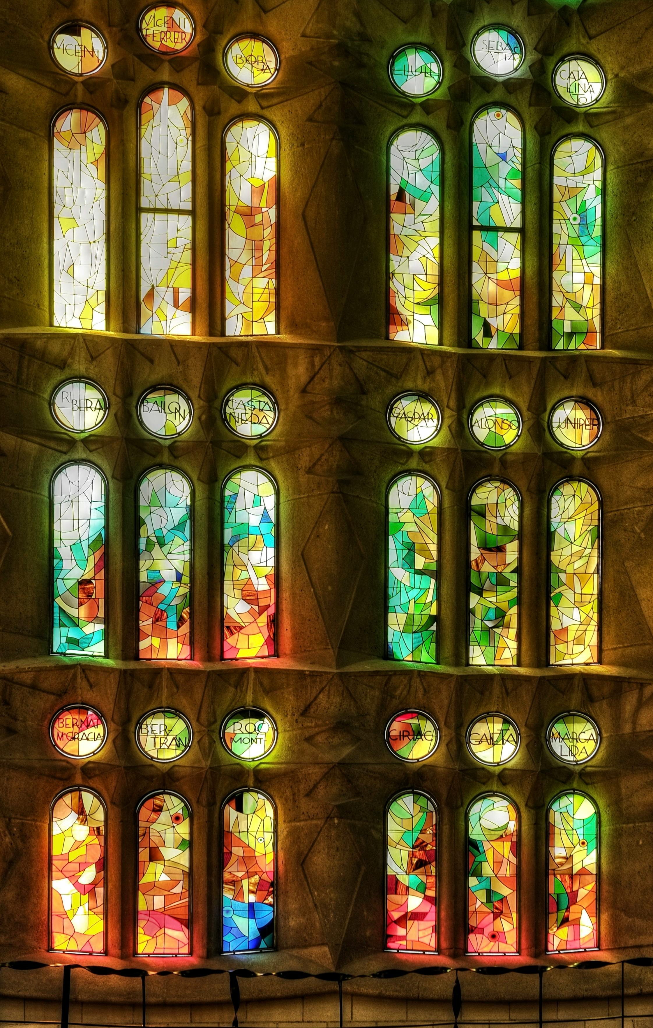 Stained Glass Windows in Church · Free Stock Photo