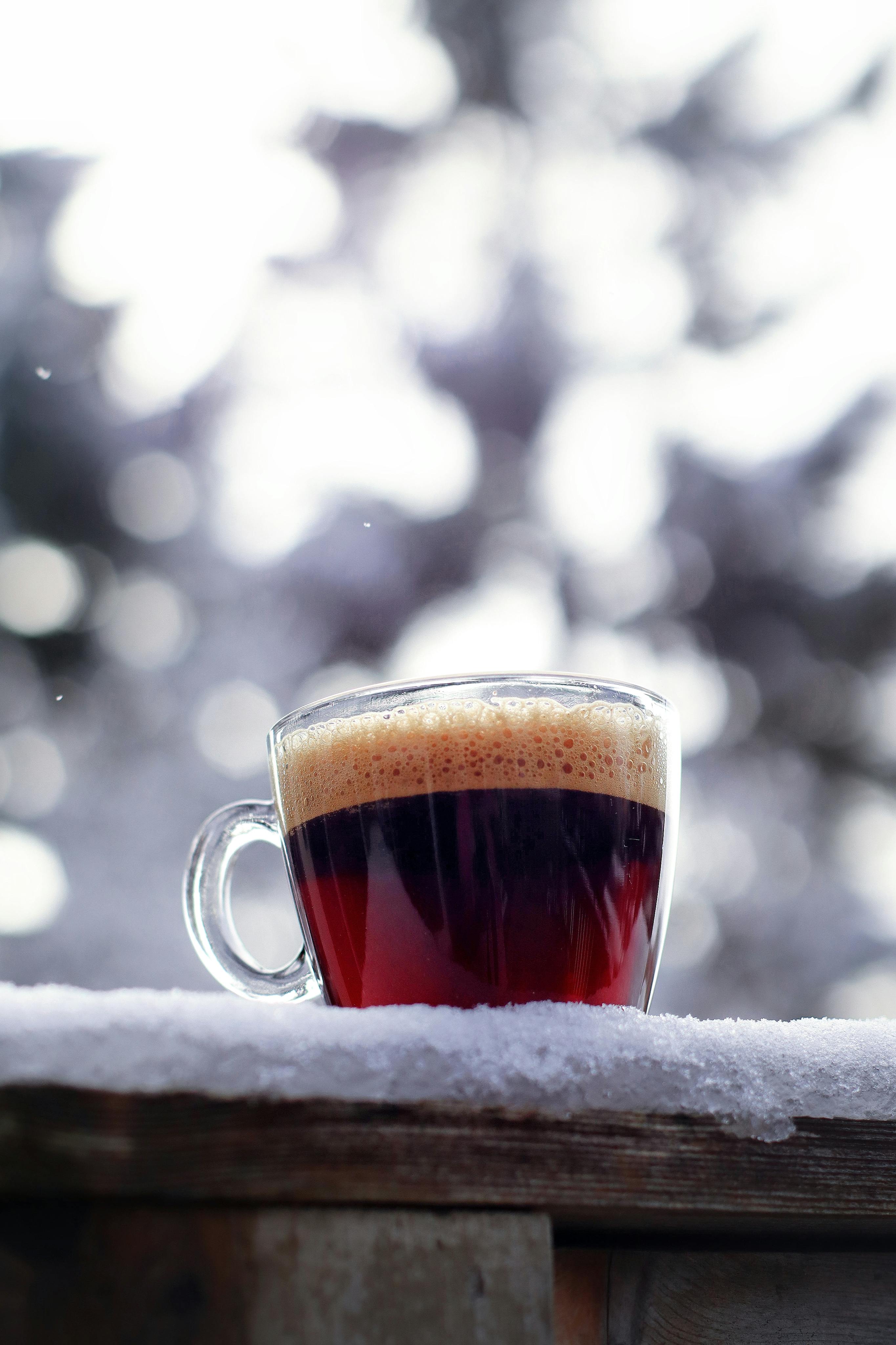 Glass of Coffee in Snow · Free Stock Photo