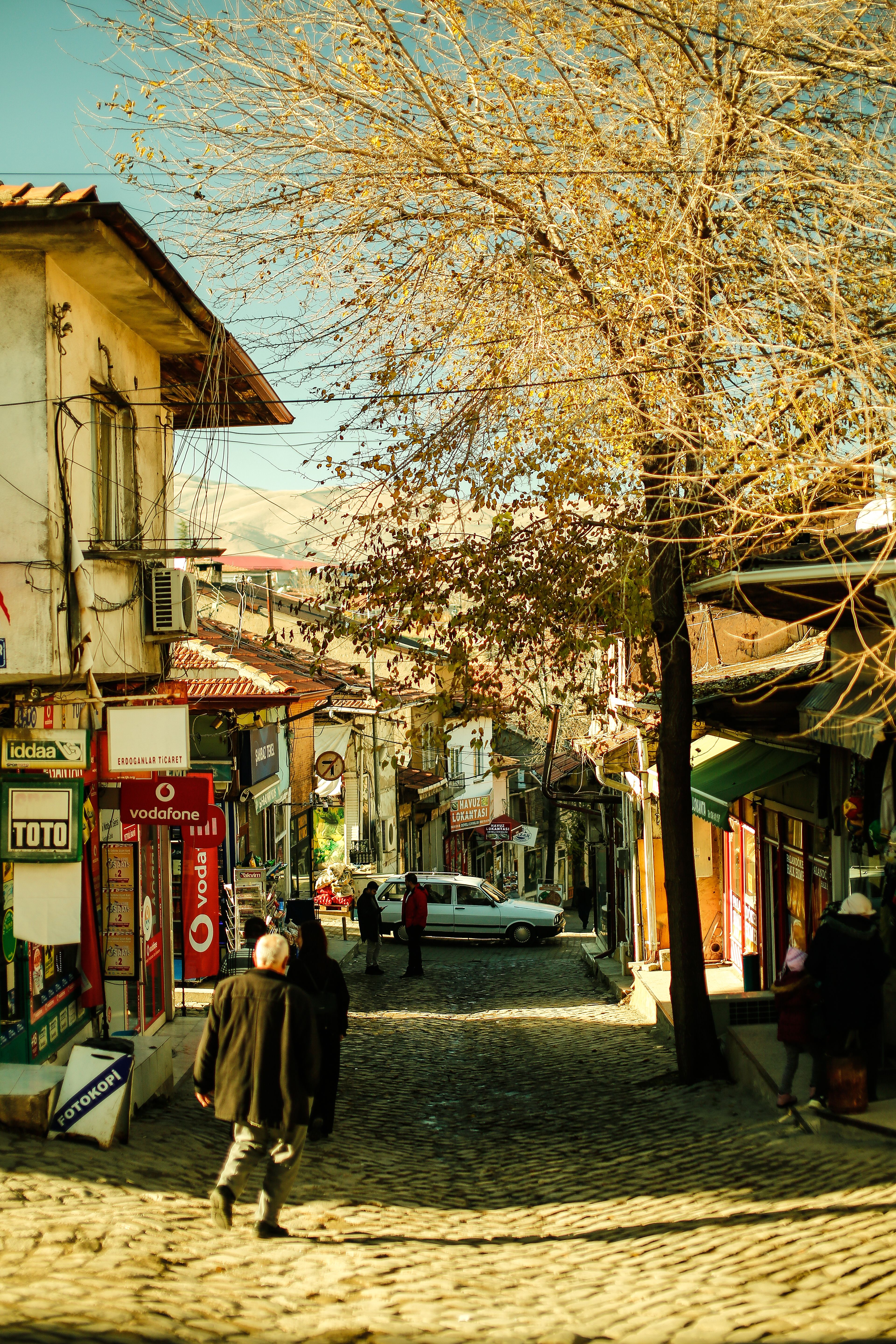 Cobblestone Street in Town in Turkey · Free Stock Photo