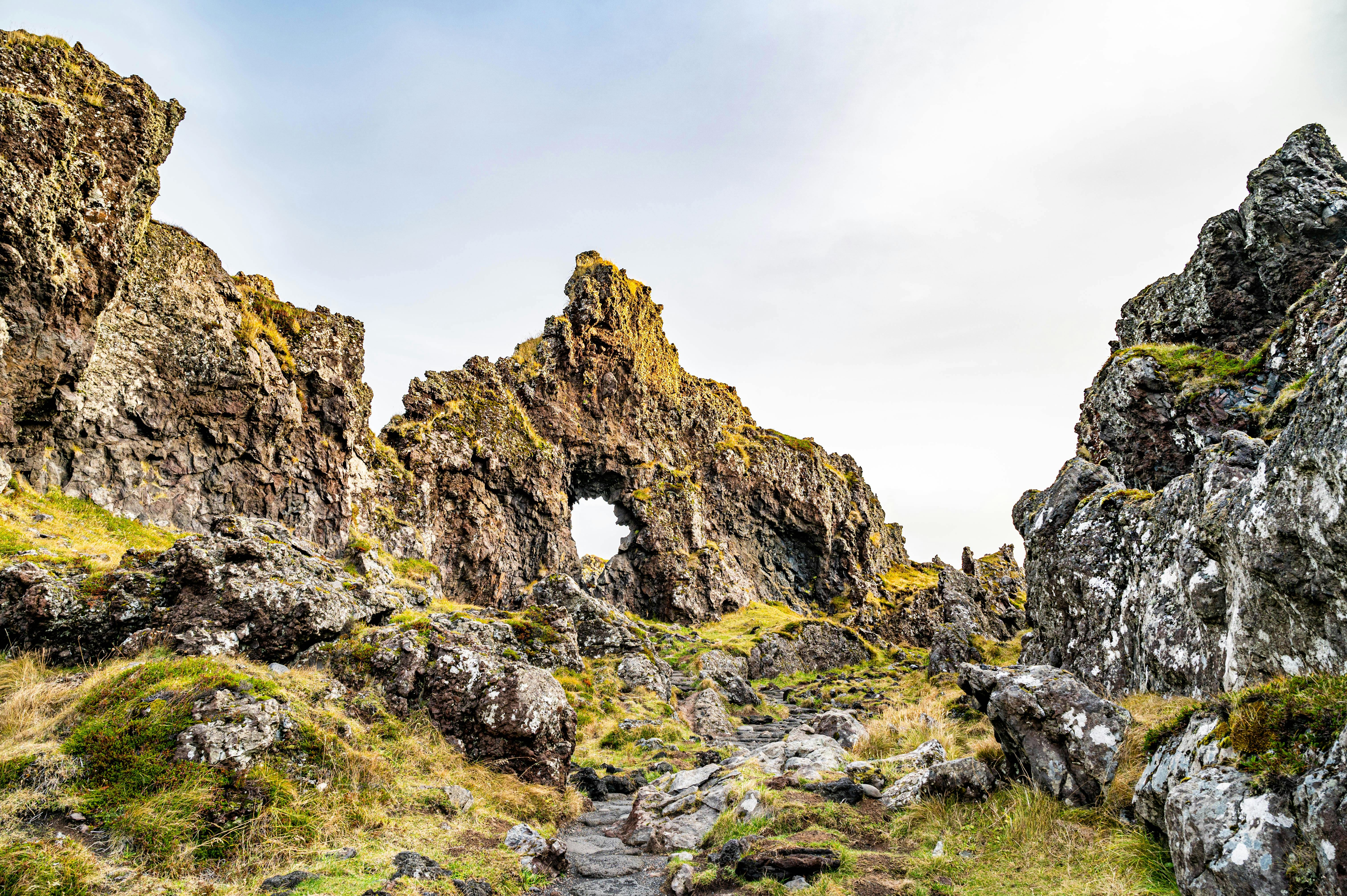Footpath among Rock Formations in Iceland · Free Stock Photo