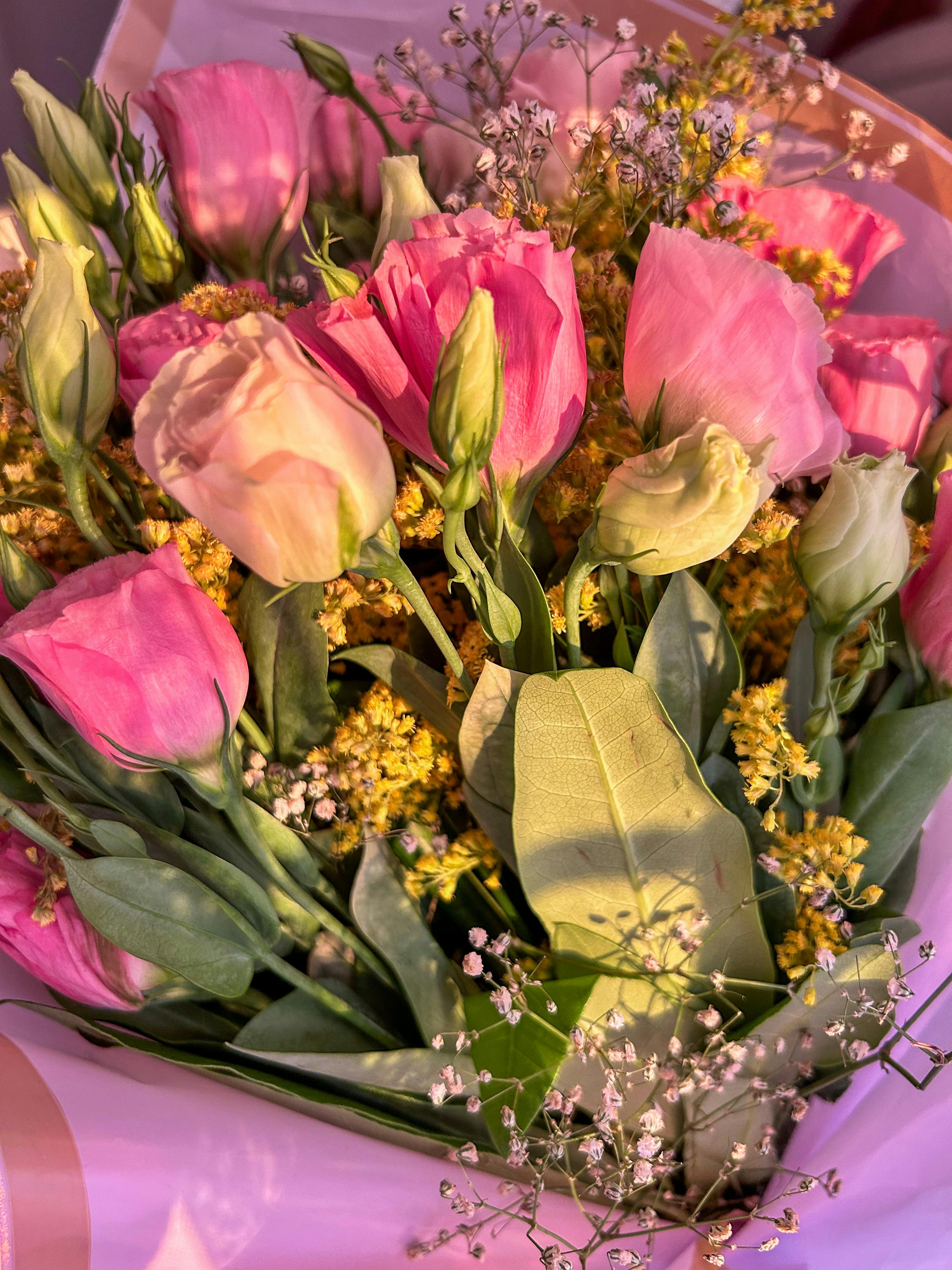 Pink Bouquet with Roses · Free Stock Photo