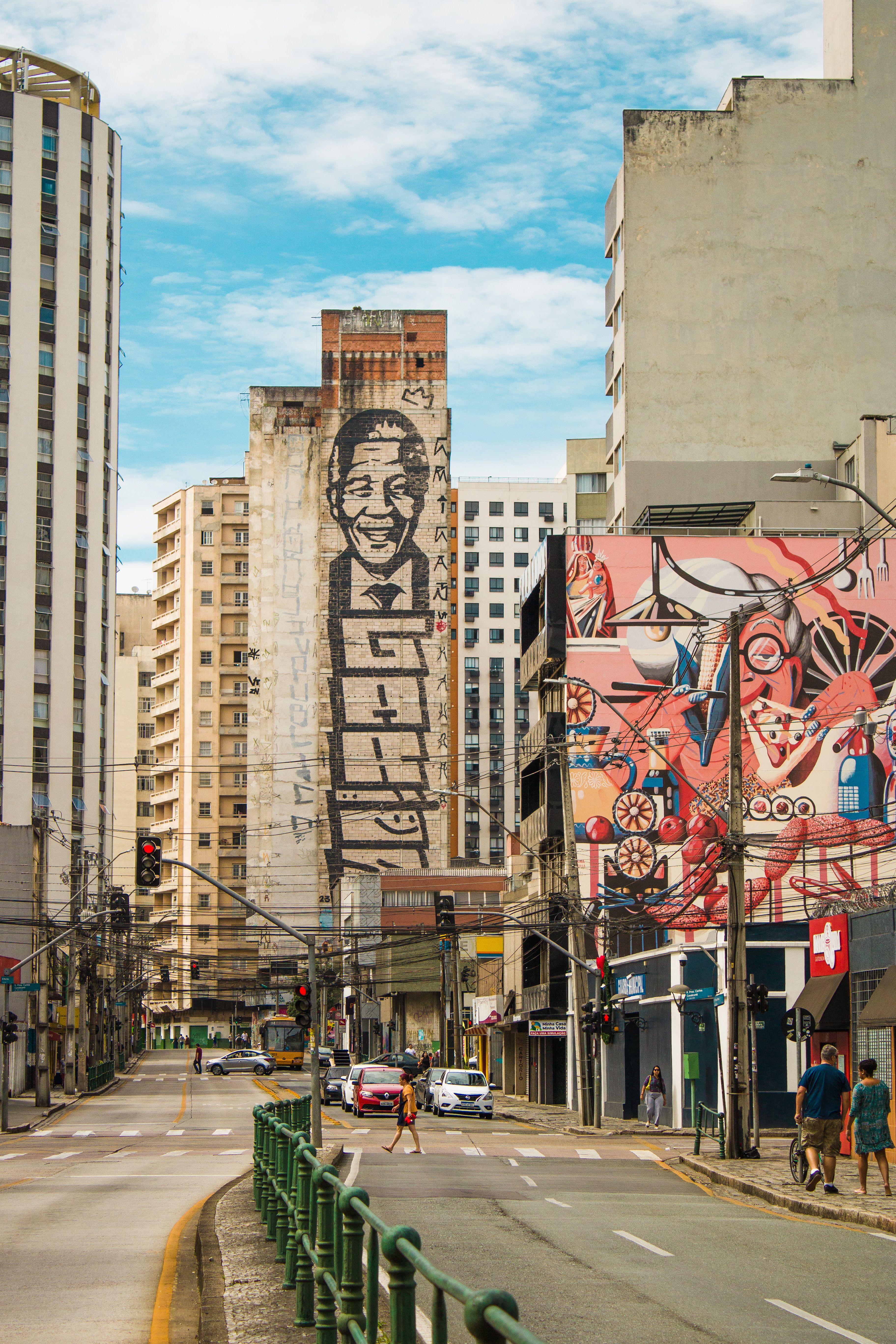 Murals on Residential Buildings in City · Free Stock Photo